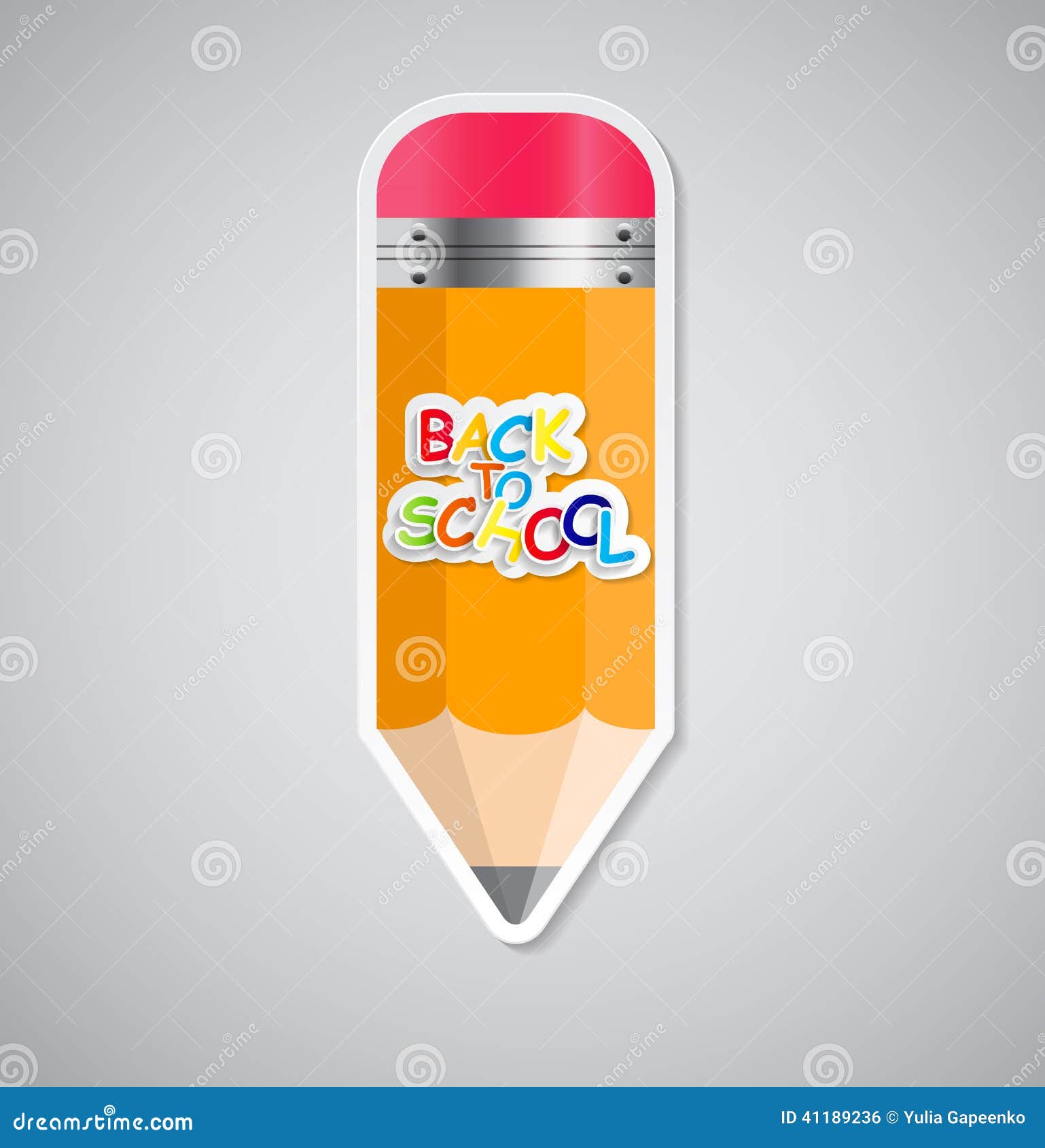 Pencil Sticker Label Vector Illustration Stock Vector - Illustration of ...
