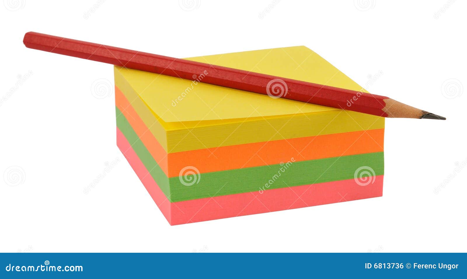 Pencil and sticky notes stock photo. Image of yellow, memory - 6813736