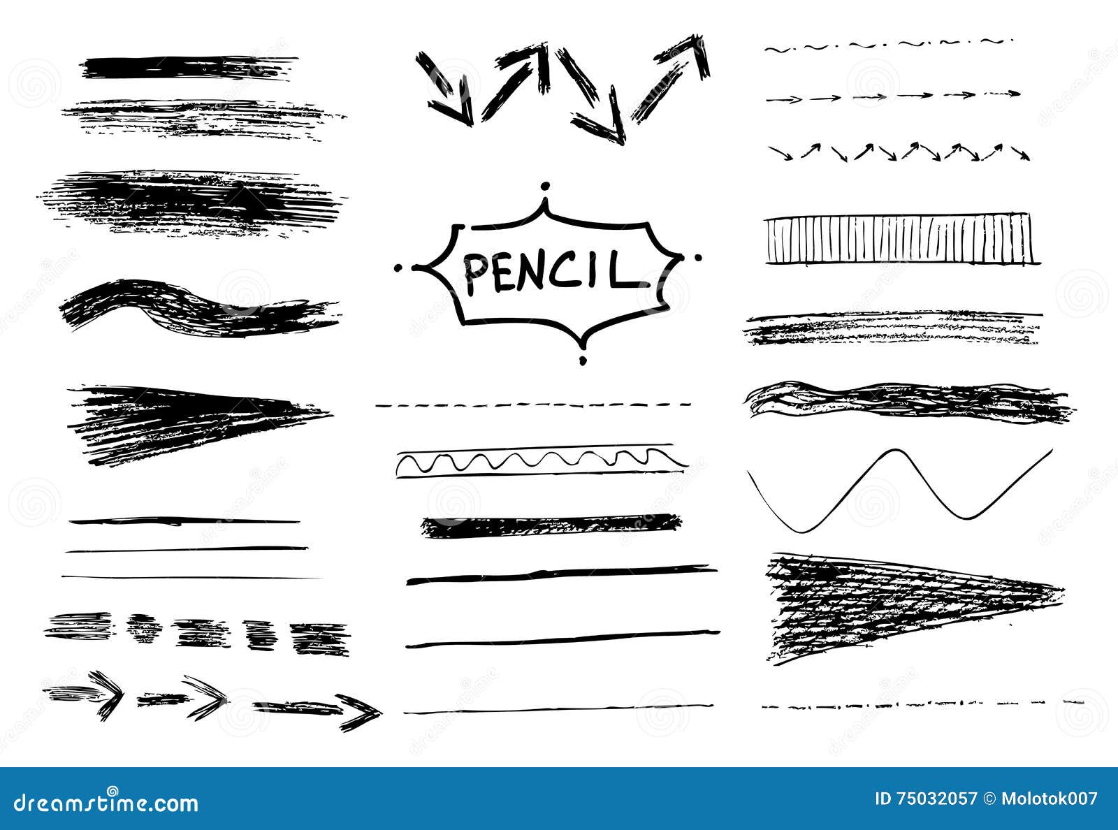 Pencil Stroke Pattern. Pen Doodle Scrawl. Hand Drawn Sketch Texture ...