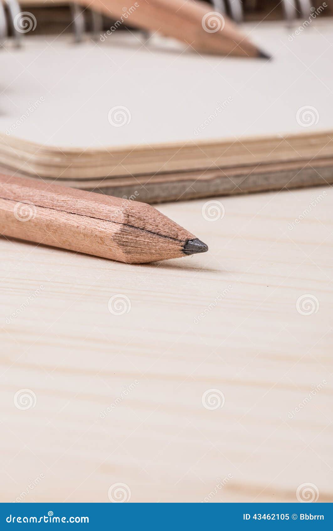 Pencil on table stock image. Image of natural, school - 43462105