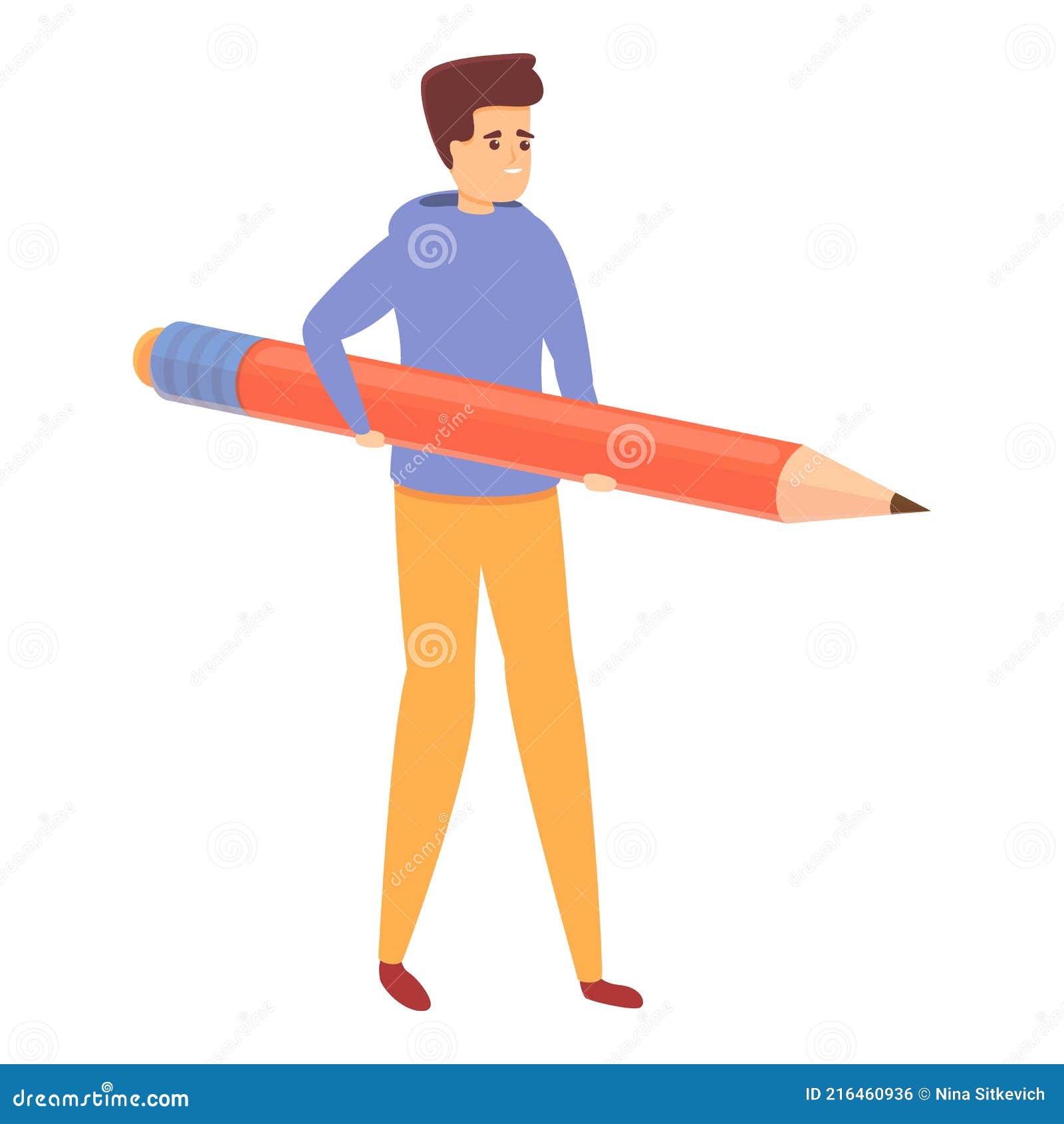 Pencil Task Schedule Icon, Cartoon Style Stock Vector - Illustration of ...