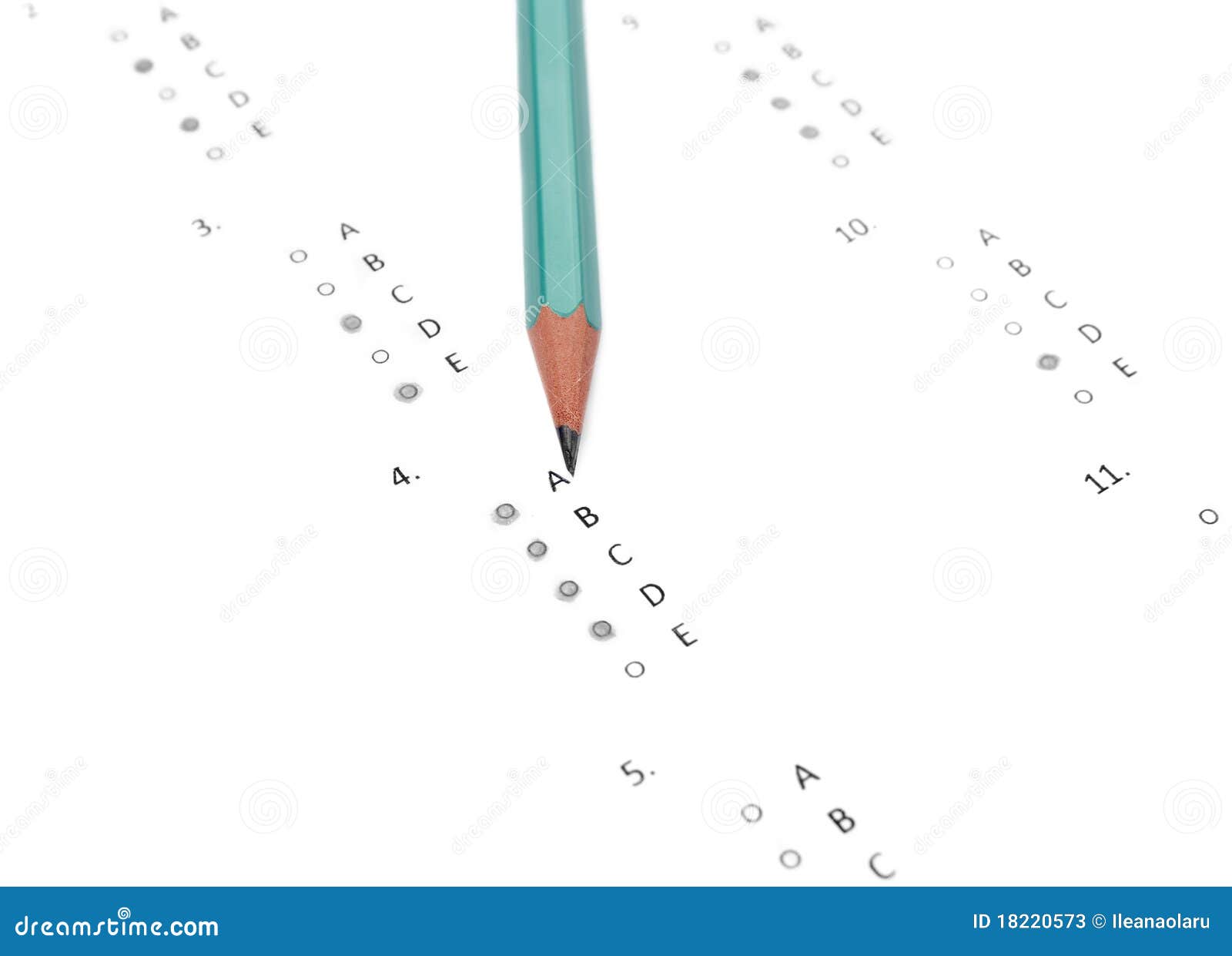 Pencil and test paper stock image. Image of education - 18220573