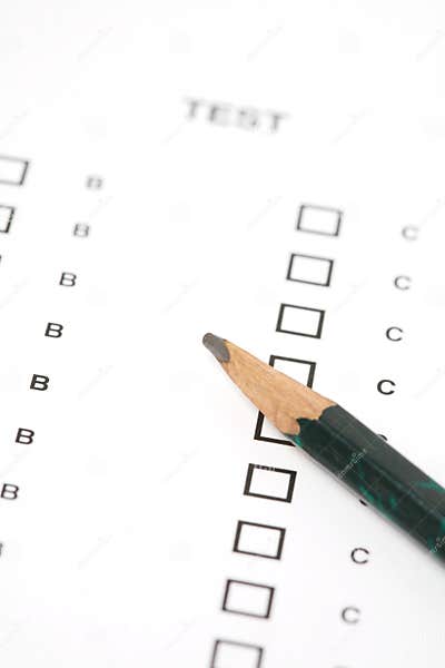 Pencil with test paper stock image. Image of writing, pencil - 7754613