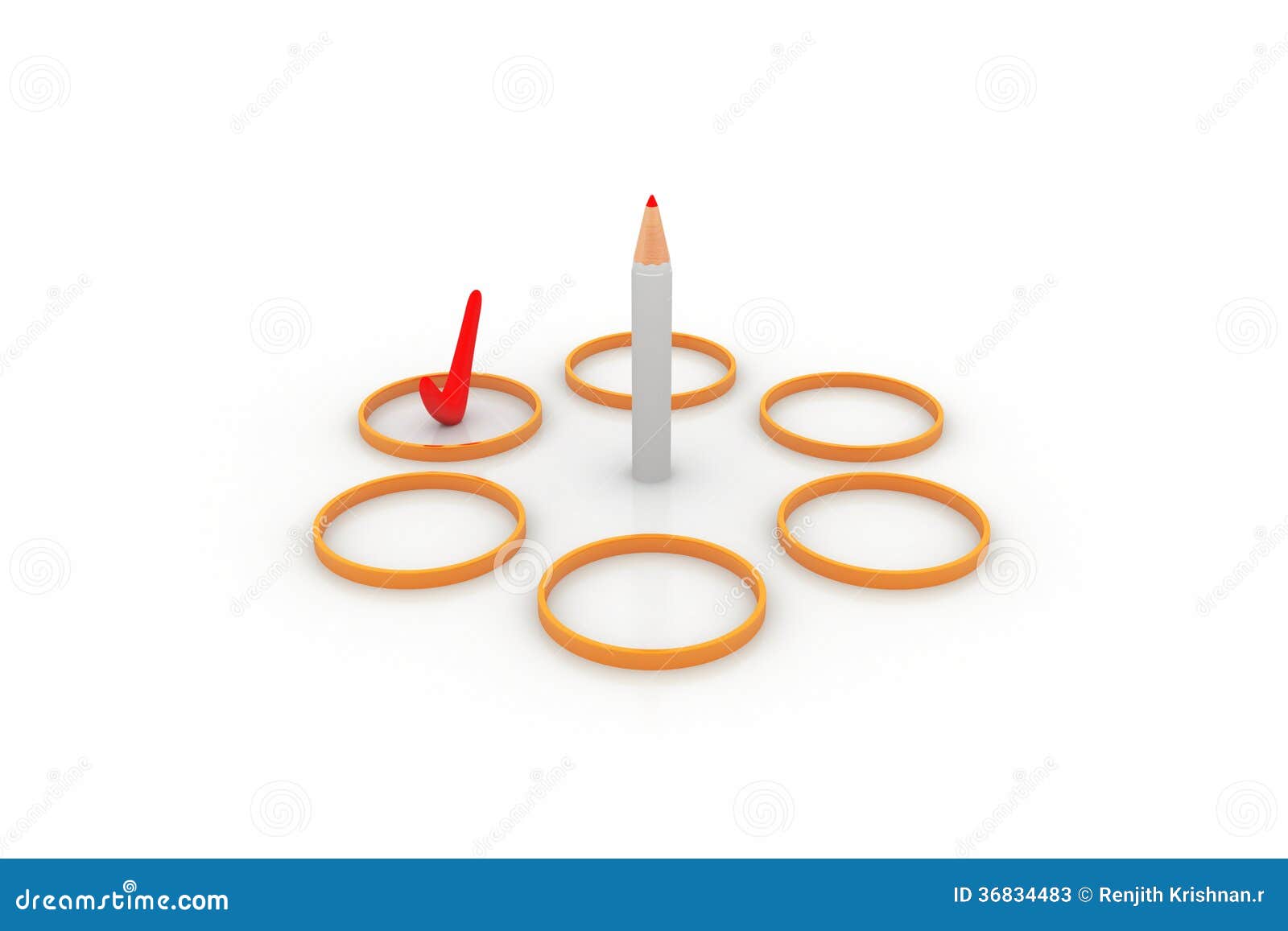 Pencil And Tick Mark With Bubbles Royalty-Free Stock Photo ...