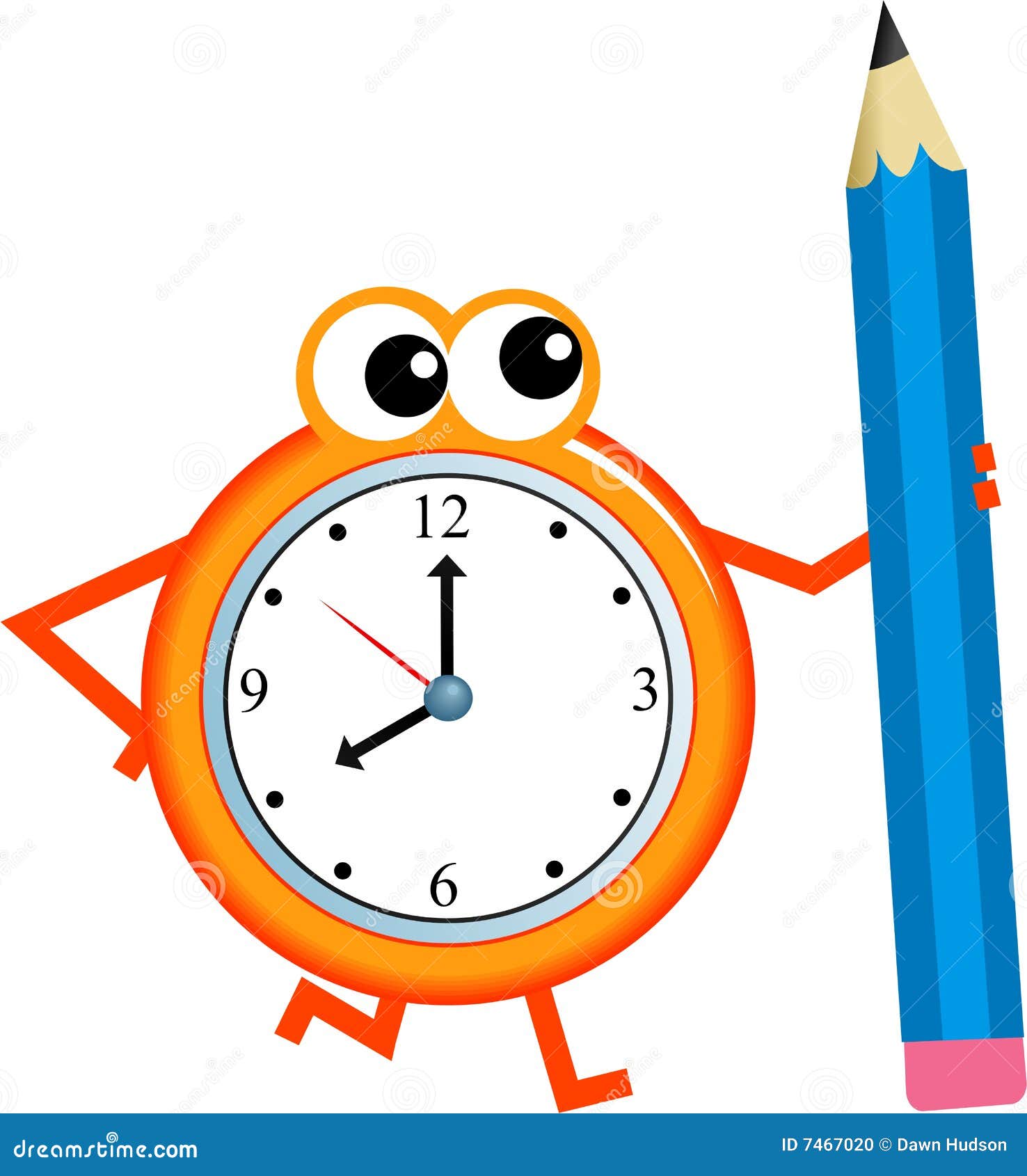 Pencil time stock illustration. Illustration of deadline - 7467020