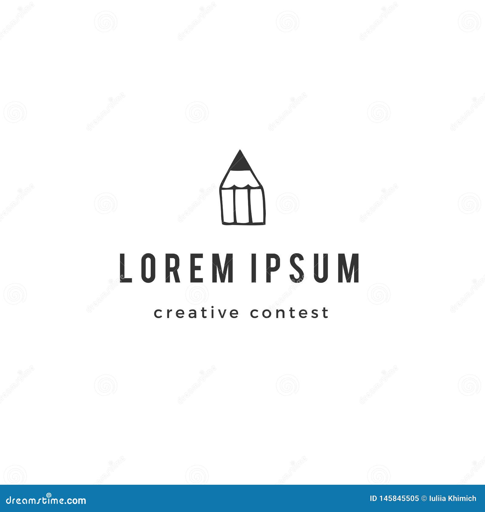 A Pencil Tip, Vector Premade Logo Template. Creative Contest Theme ...