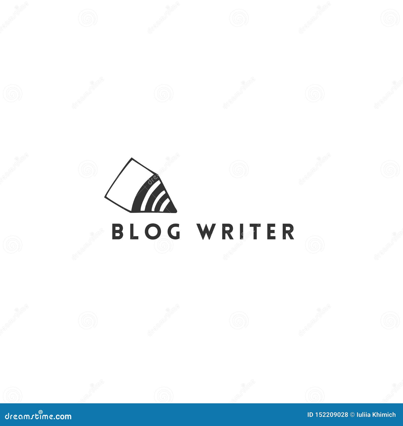 Writing, Copywrite And Publishing Theme. Vector Hand Drawn Logo Element ... Writing, Copywrite And Publishing Theme. Vector Hand Drawn Logo Element ...