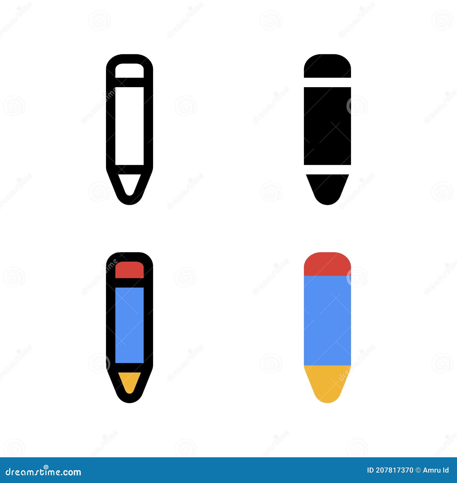 Pencil Tool Icon and Illustration Vector Stock Vector - Illustration of ...