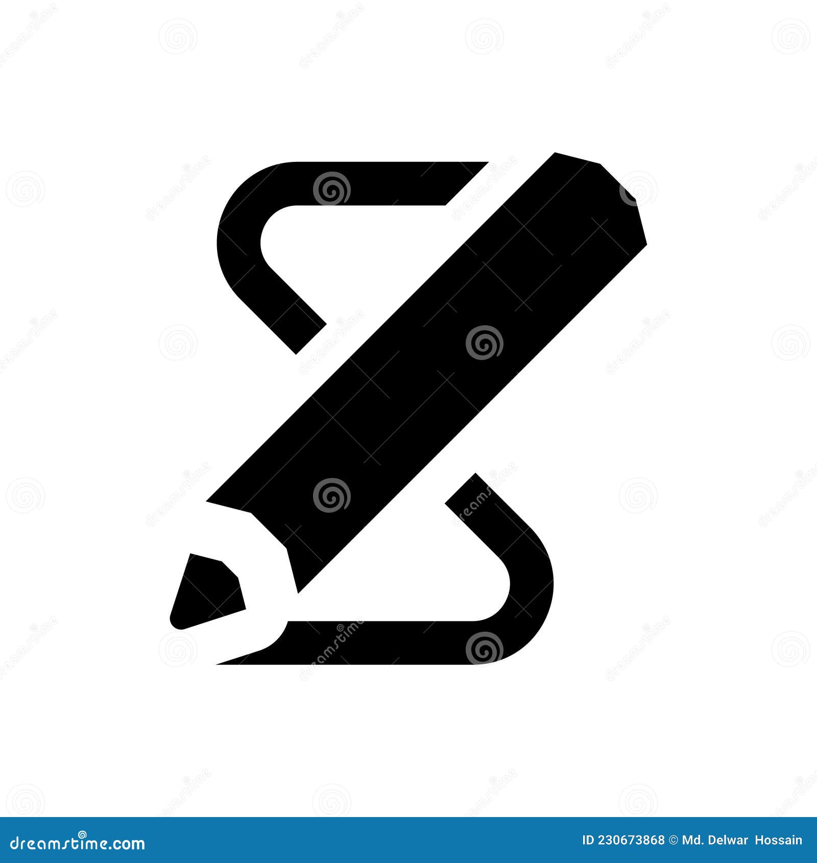 Pencil tool icon stock vector. Illustration of icon - 230673868
