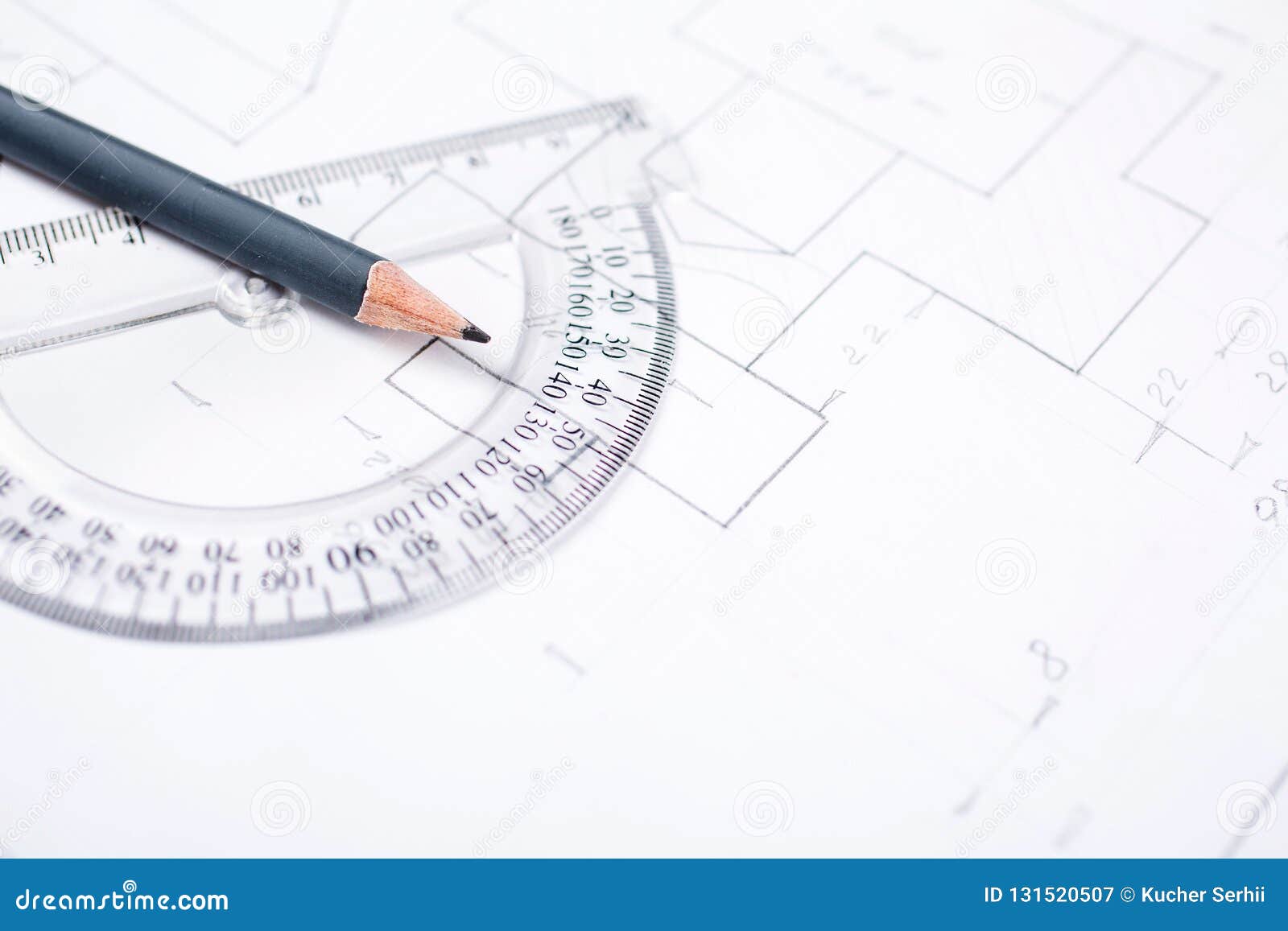 Transparent Protractor, Ruler And Square Stock Photography ...