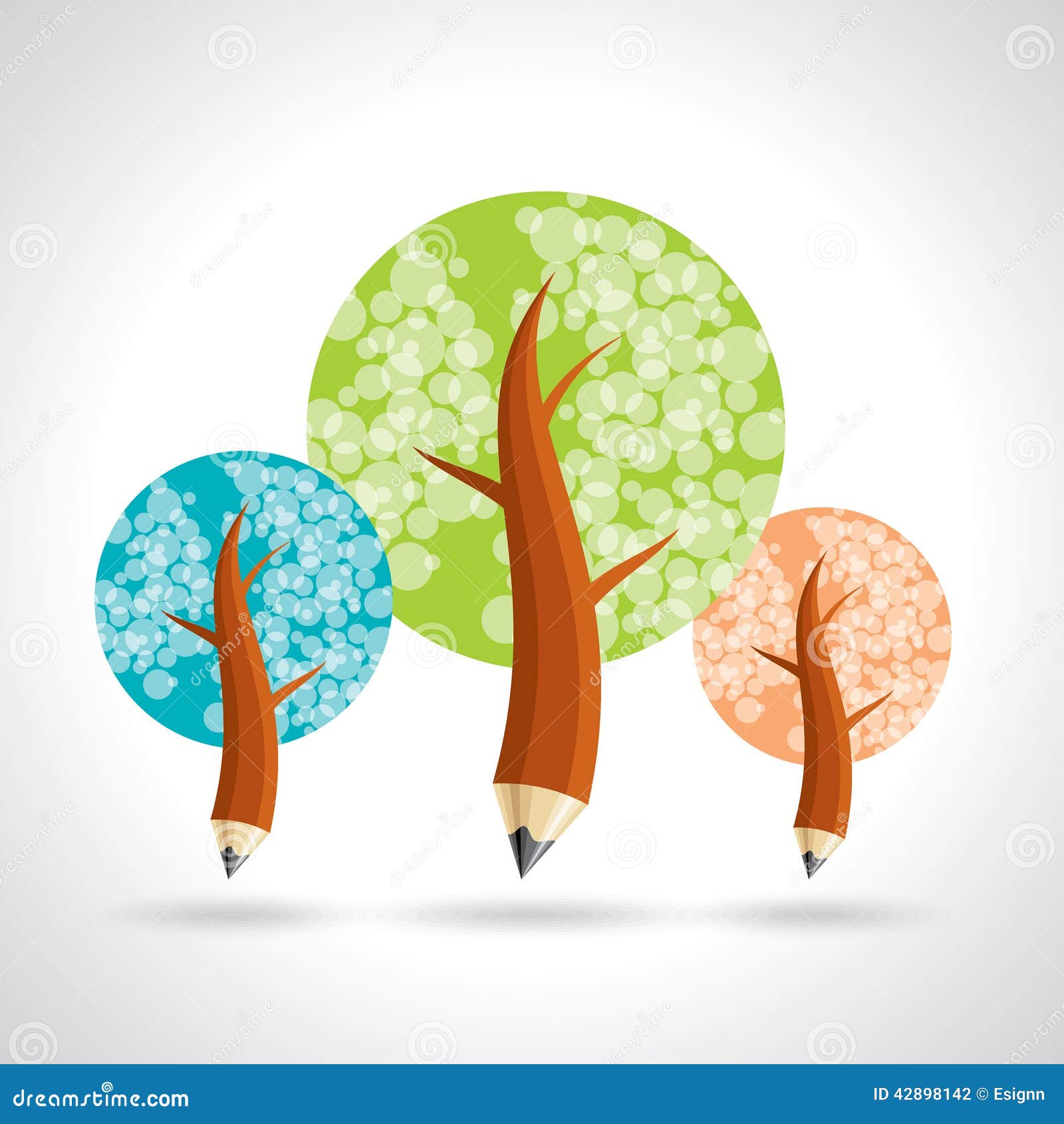Pencil Tree, about Education and Growing Vector Stock Vector ...