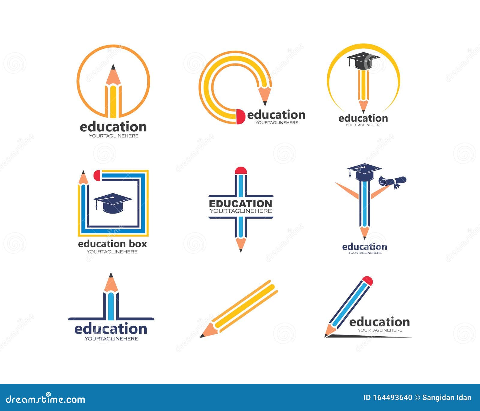 Pencil Vector Illustration Icon and Logo of Education Stock Vector ...
