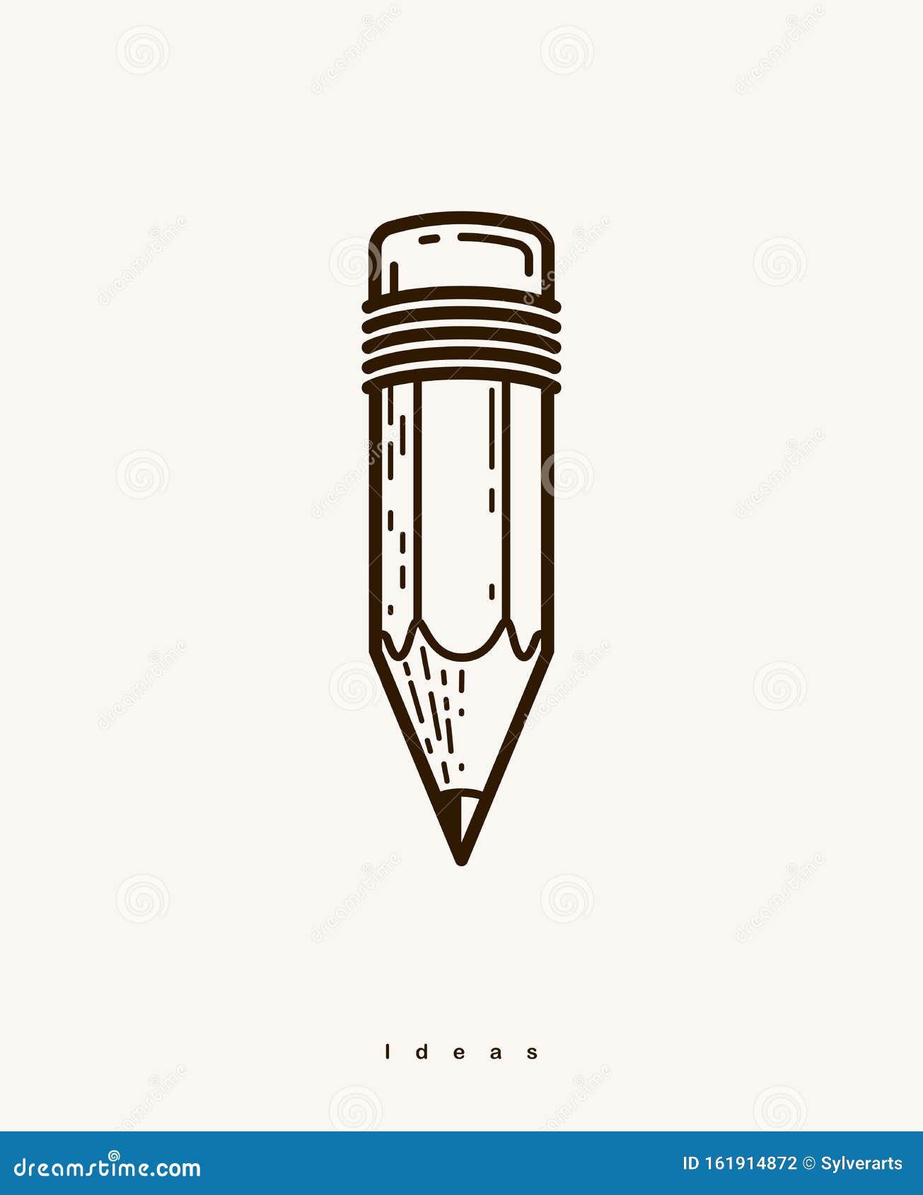 Pencil Vector Simple Trendy Logo or Icon for Designer or Studio ...
