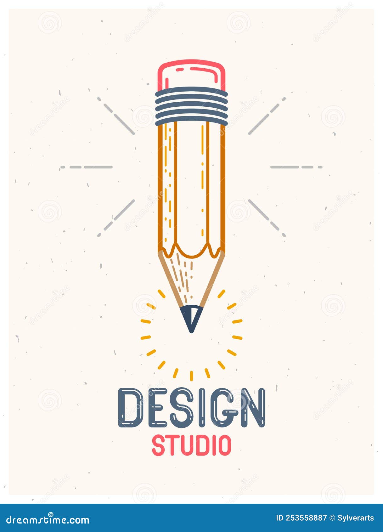 Pencil Vector Simple Trendy Logo or Icon for Designer or Studio ...