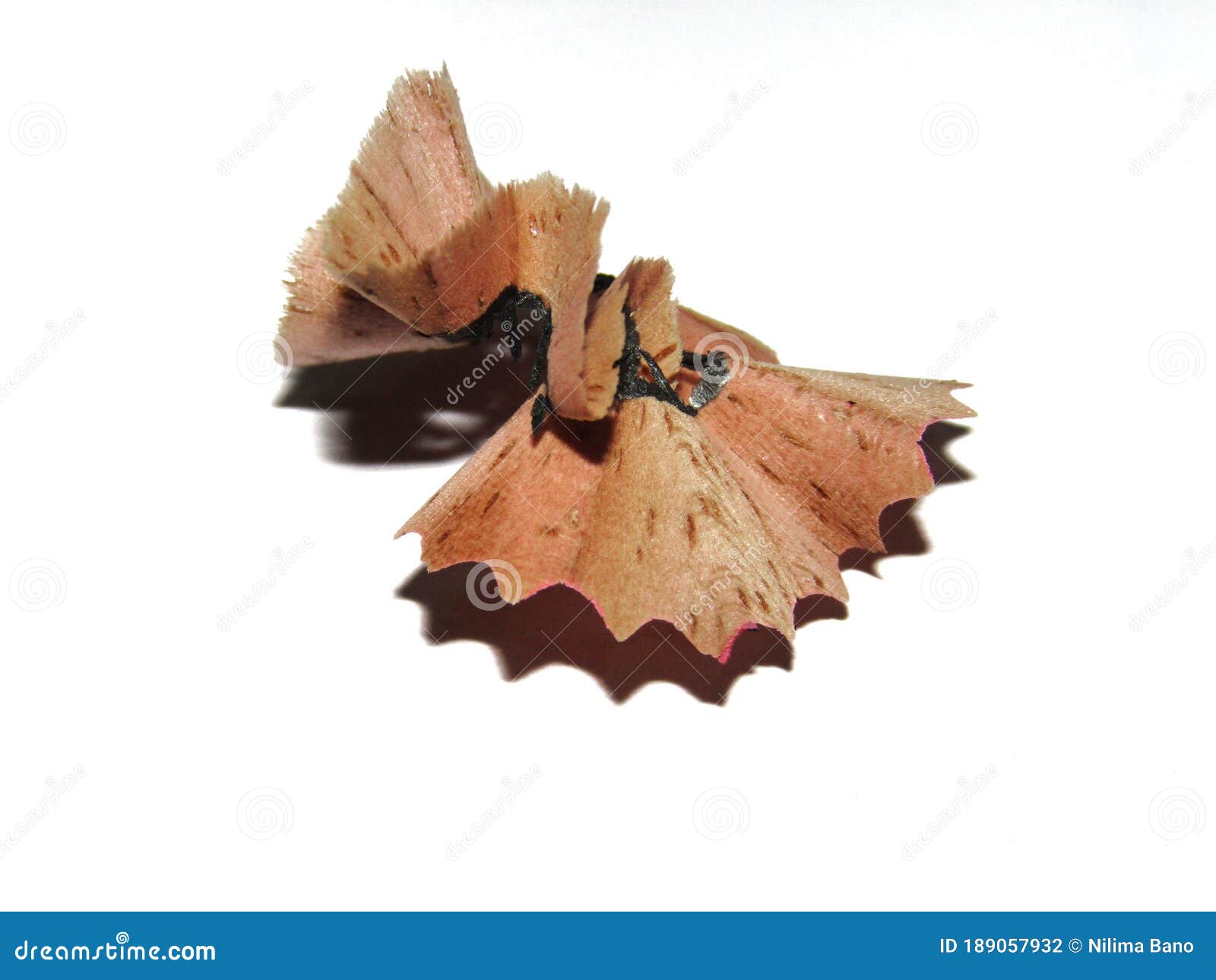 Pencil Waste or Pencil Shaving on White Background Stock Photo - Image ...