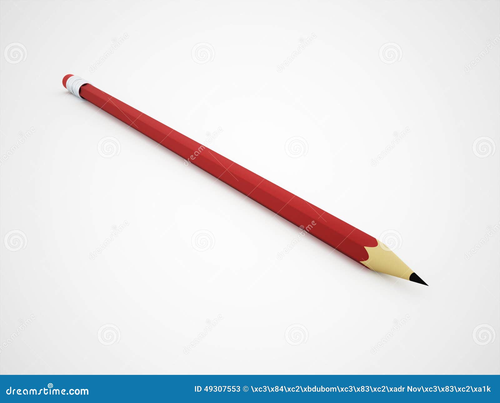 Pencil on white background stock illustration. Illustration of ...