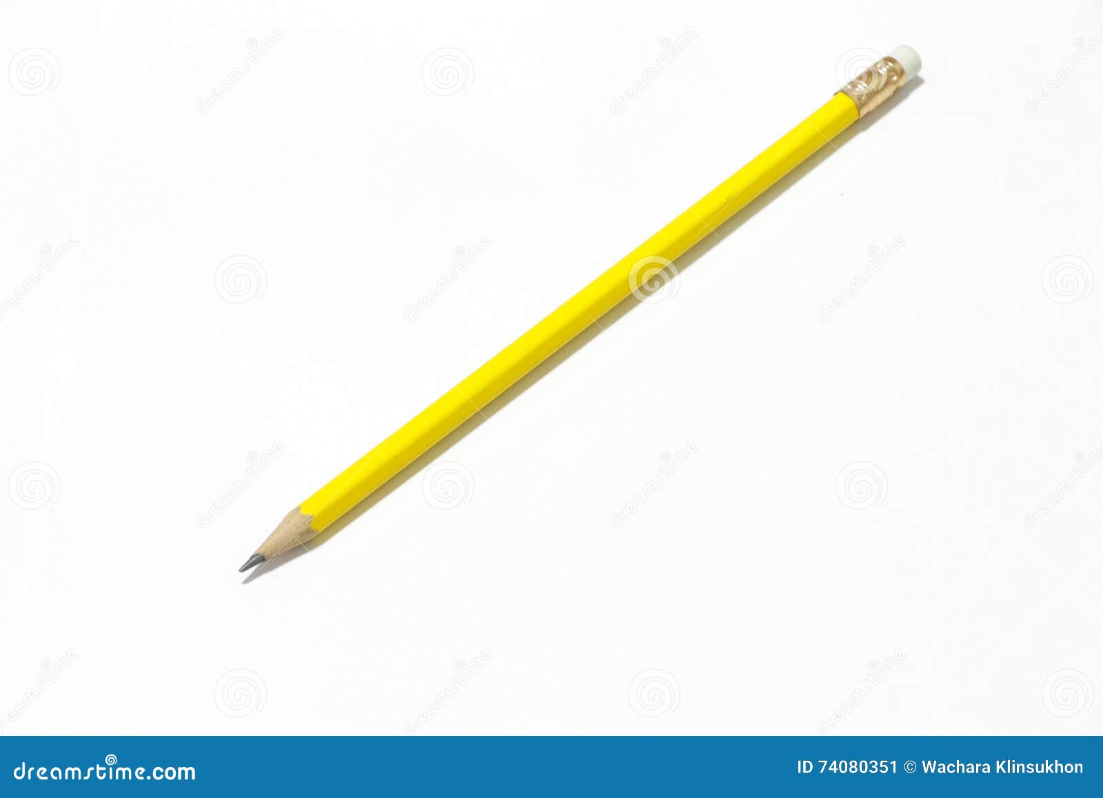 Pencil on the White Background Stock Image - Image of drawing, desk ...