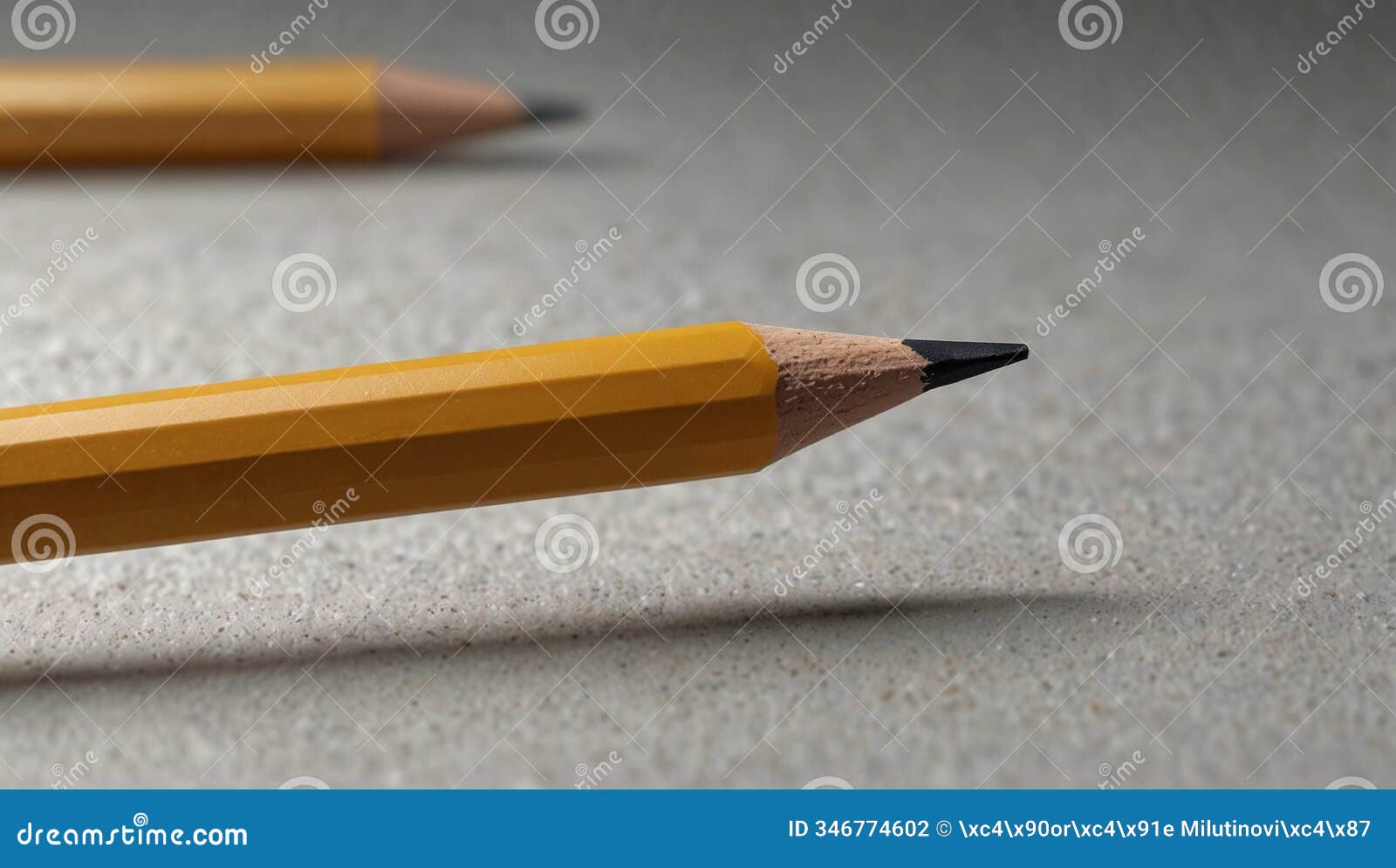 Pencil on White Background. Writing, Creativity or Education Concept ...