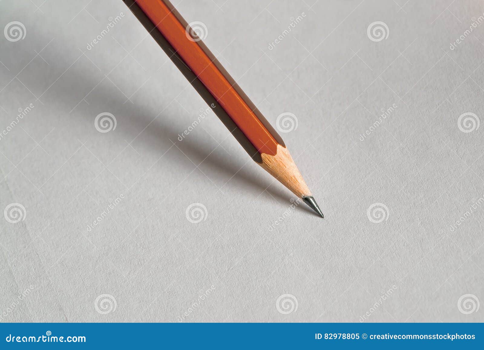 Pencil On White Paper Picture. Image: 82978805