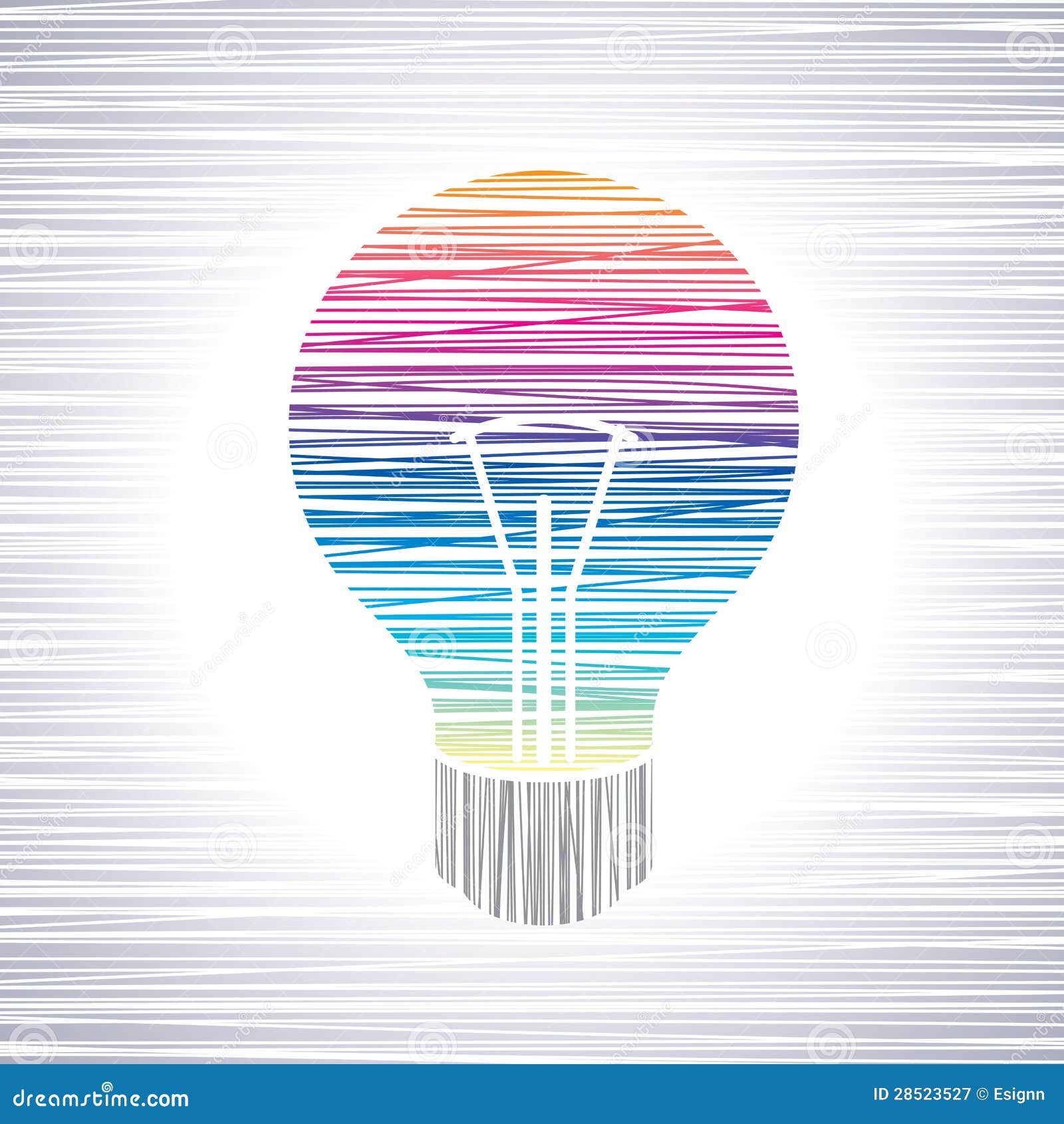 Pencil Work Bulb and Line Pattern Stock Vector - Illustration of ...