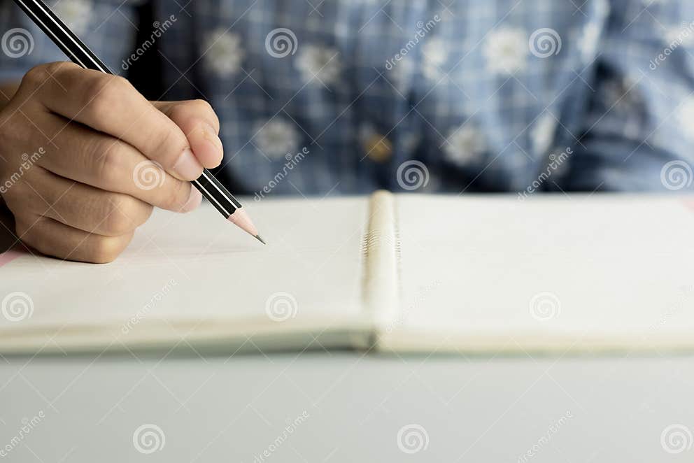 Pencil write on notebook stock image. Image of garden - 98143665