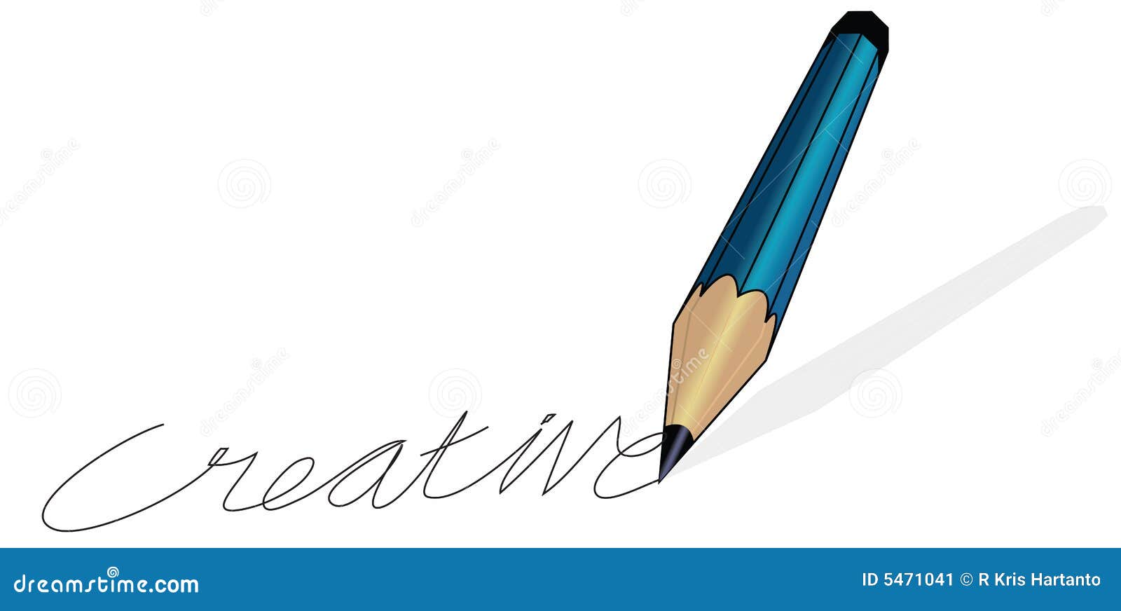 Pencil Writing Logos Or Clip Art Stock Illustration | CartoonDealer.com ...