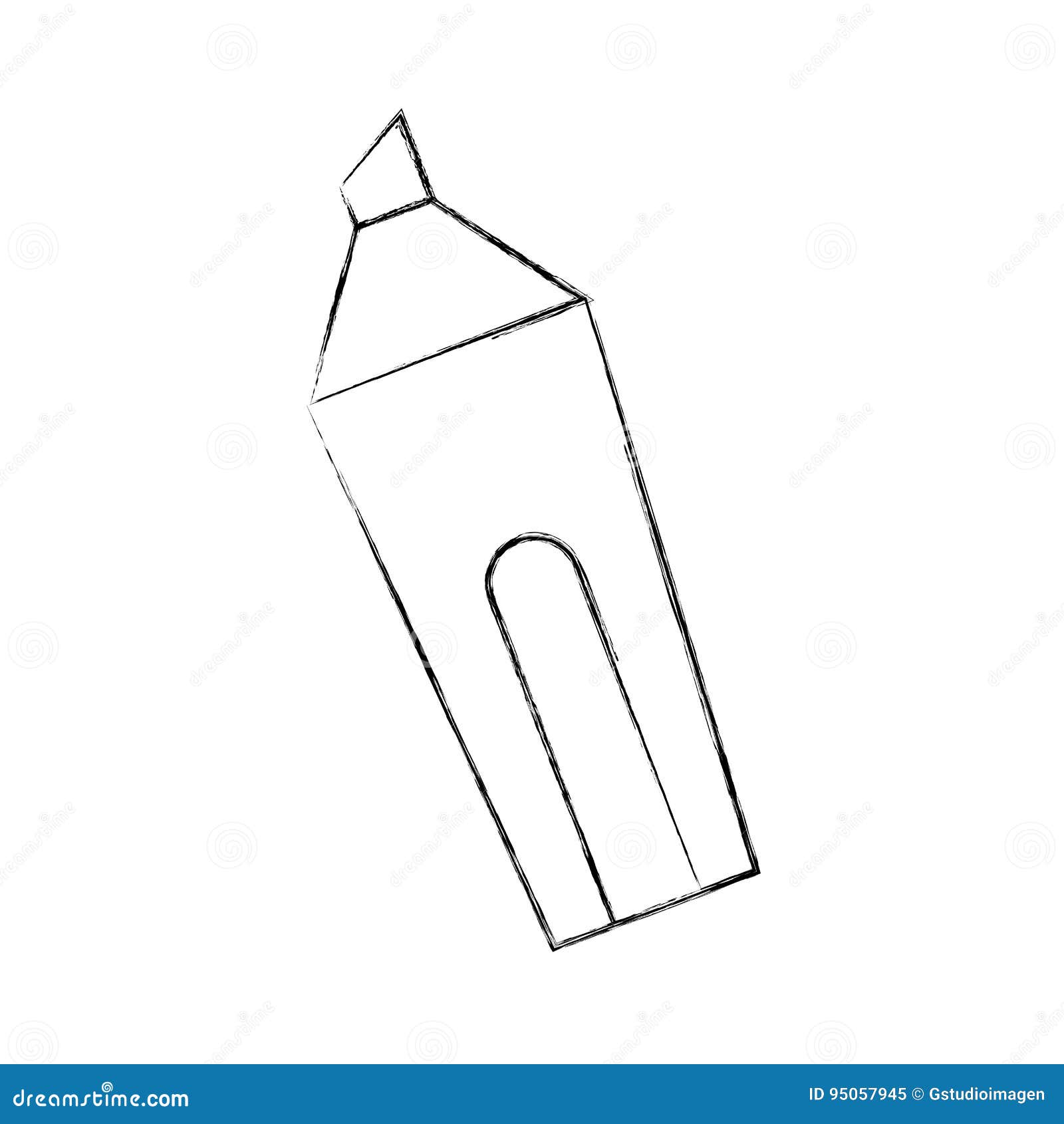 Pencil writing instrument stock vector. Illustration of sketching ...