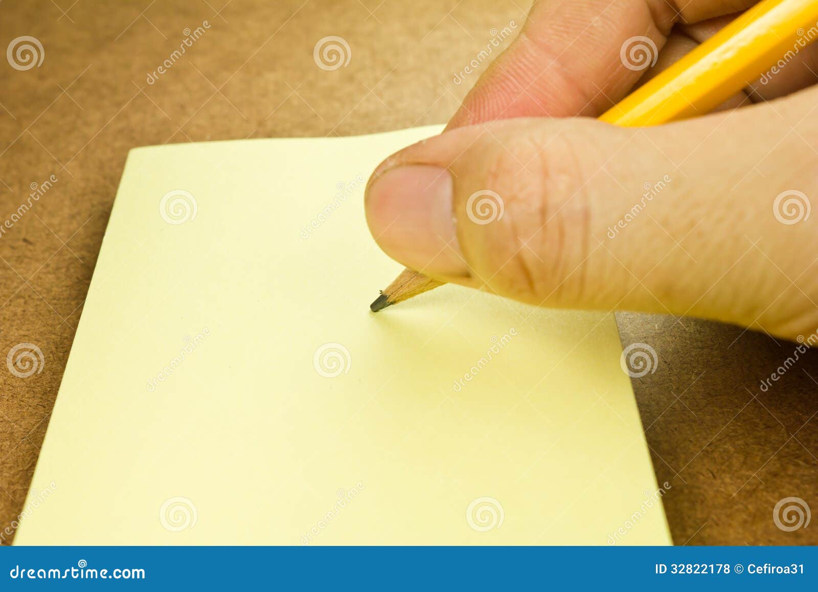 Pencil Writing on Note Paper Stock Photo - Image of professional ...
