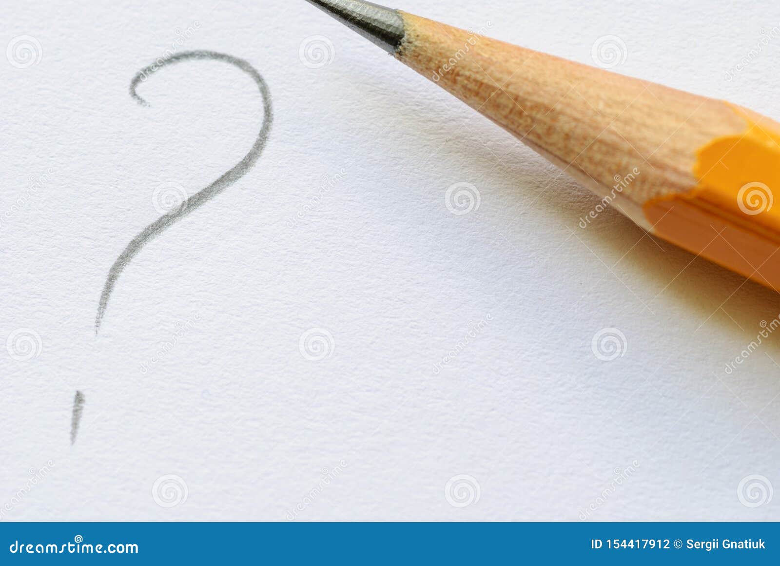 Pencil and Written Question Mark Stock Photo - Image of answer, idea ...