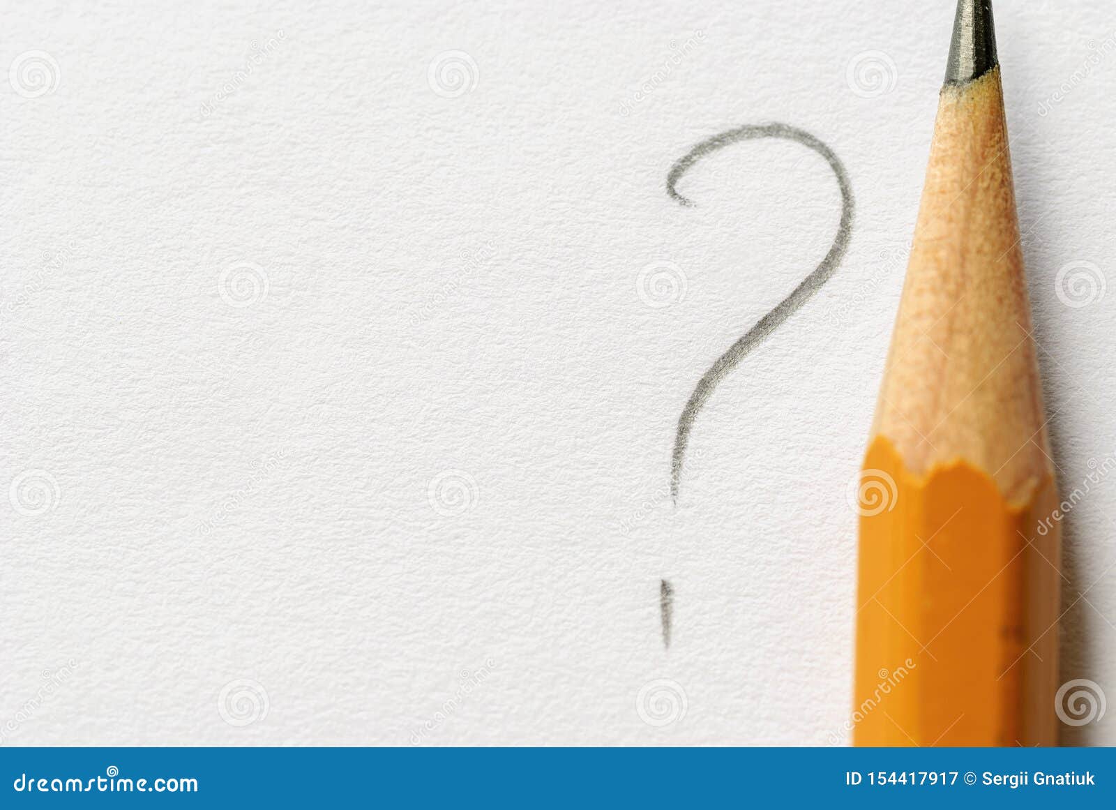 Pencil and Written Question Mark Stock Image - Image of exclamation ...