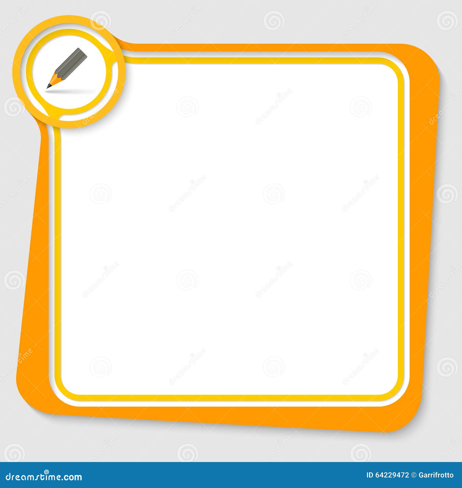 Pencil stock vector. Illustration of frame, circle, education - 64229472