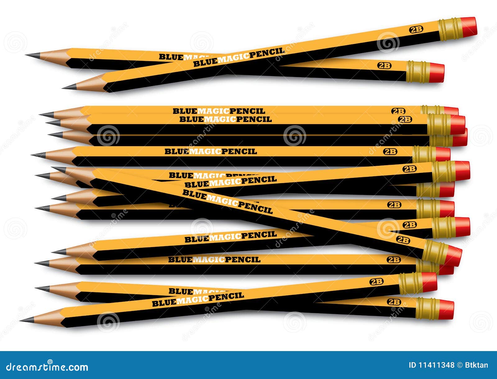 Pencils stock vector. Illustration of children, contrast - 11411348