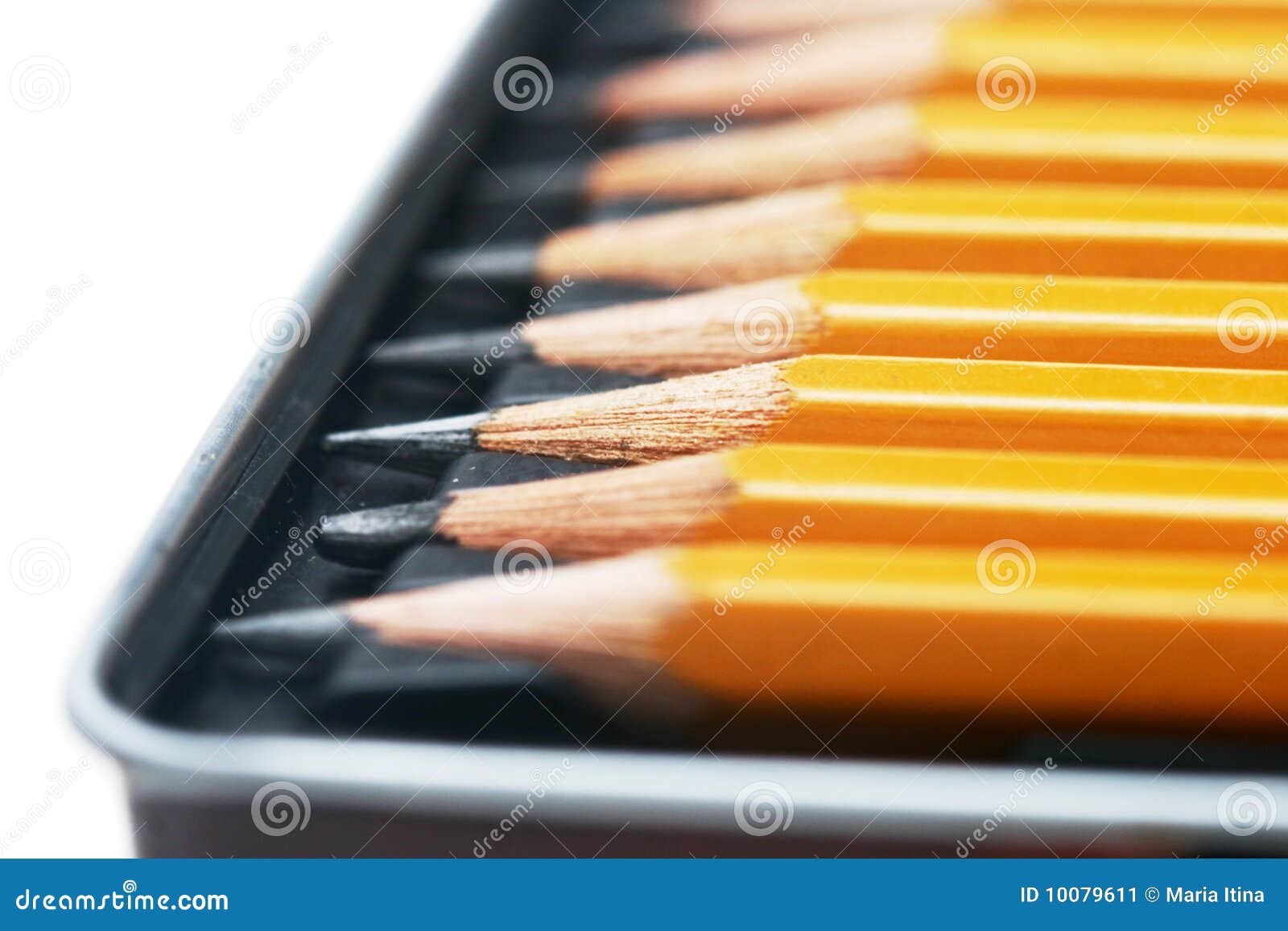 Pencils in box stock image. Image of graphics, carbon - 10079611