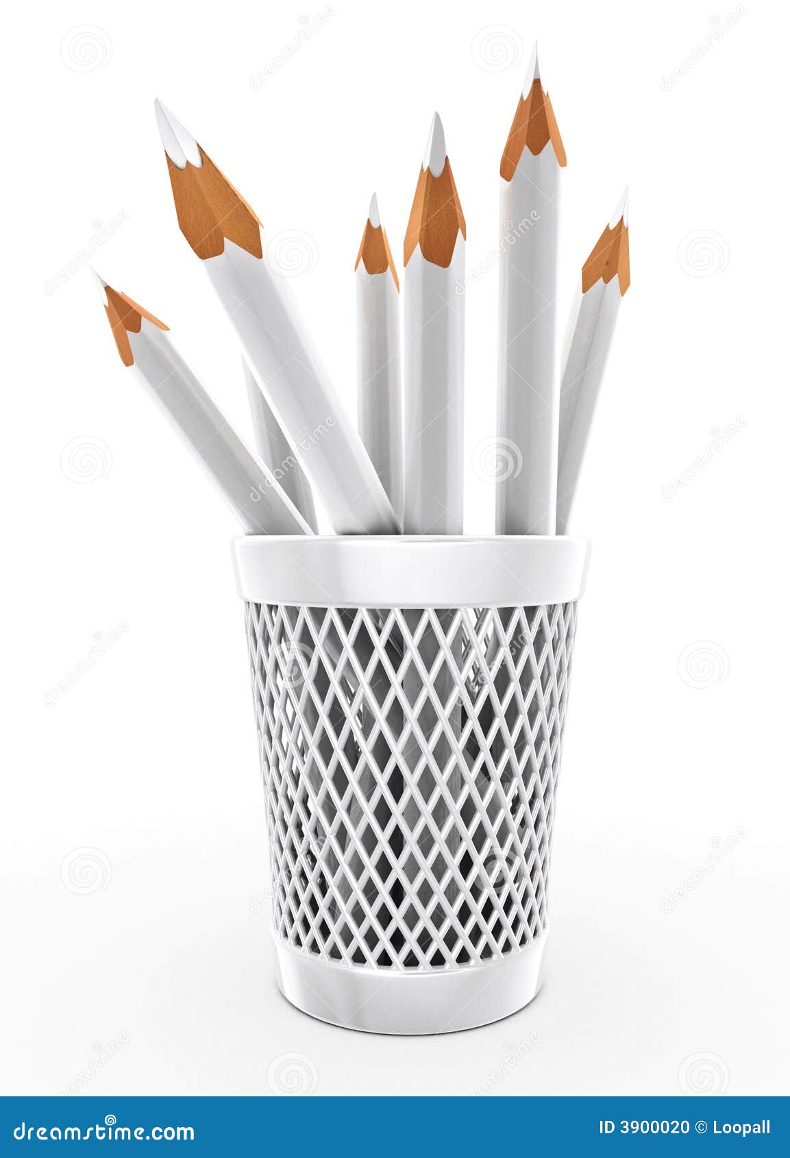 Pencils in bucket stock illustration. Illustration of pencil - 3900020