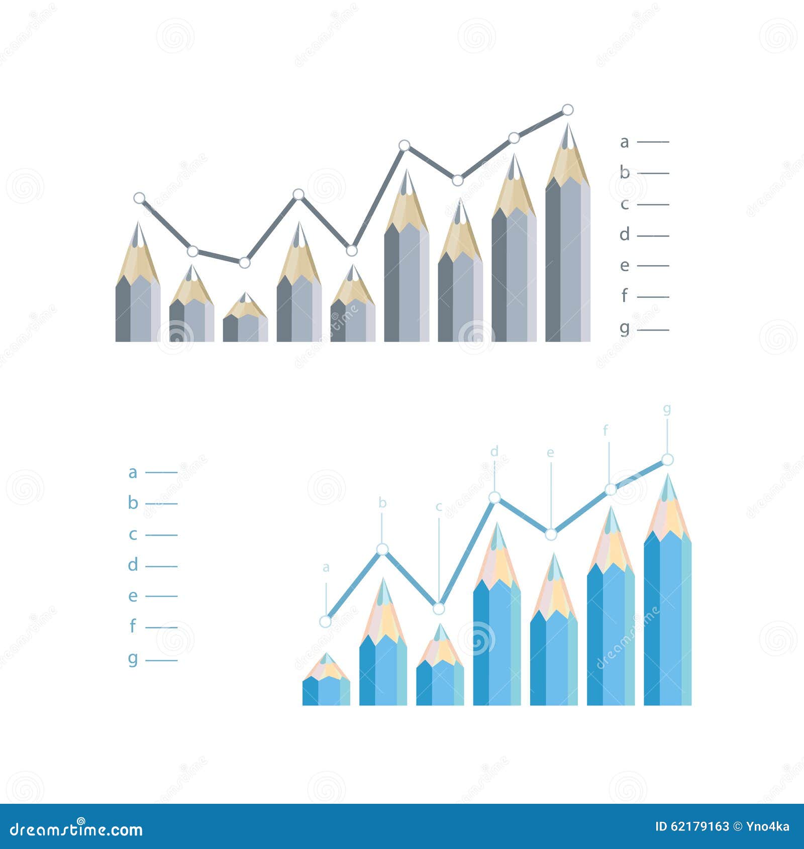 Pencils Chart Column Illustration Stock Illustration - Illustration of ...