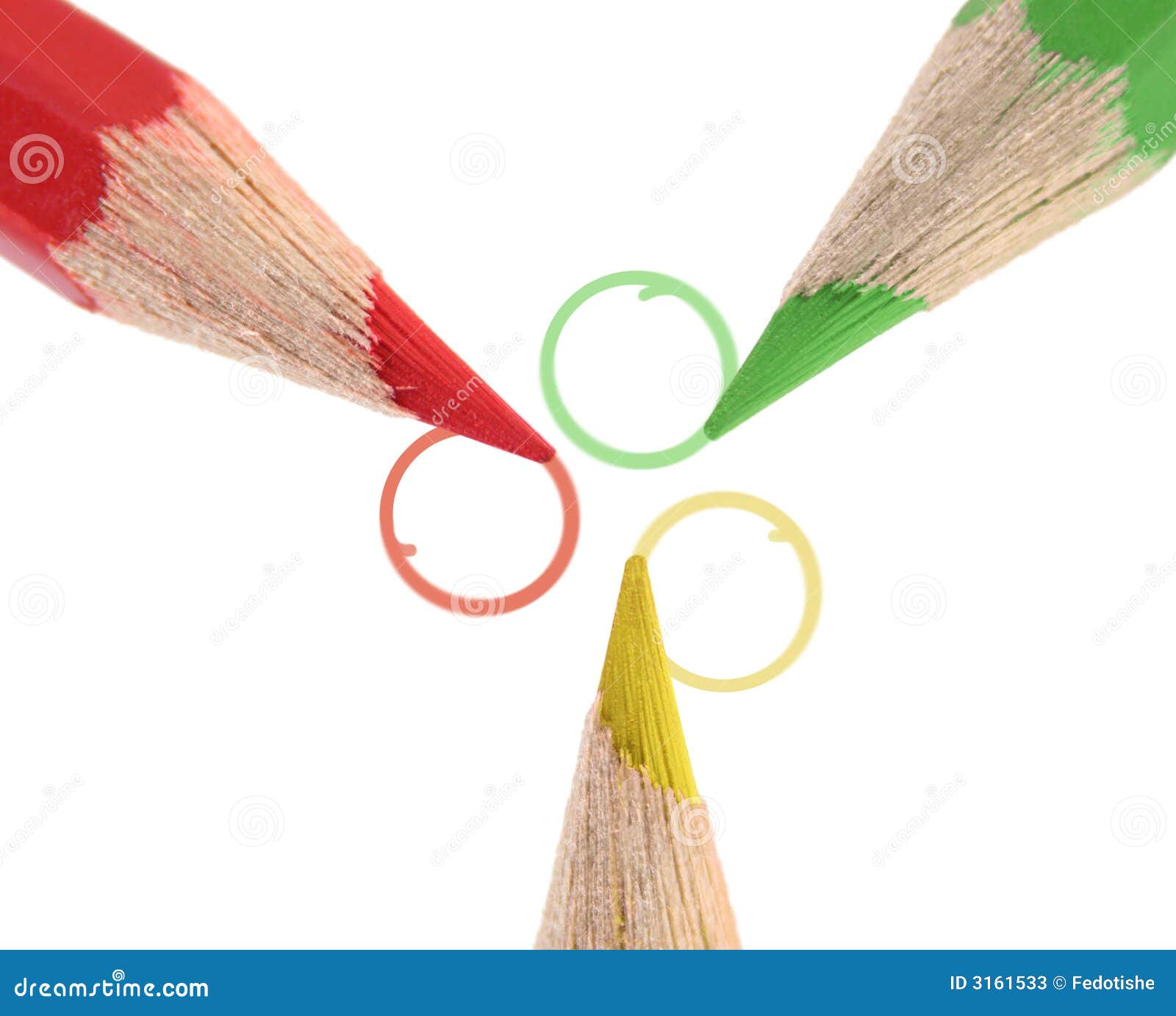 Pencils and circles stock image. Image of pencil, green - 3161533