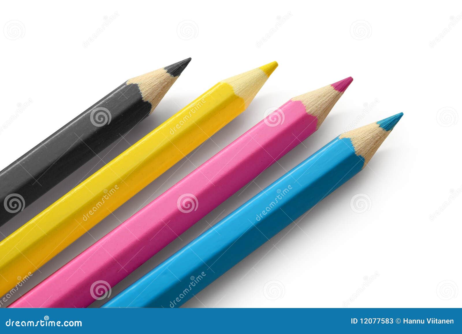 Pencils cmyk colors stock image. Image of paint, colors - 12077583