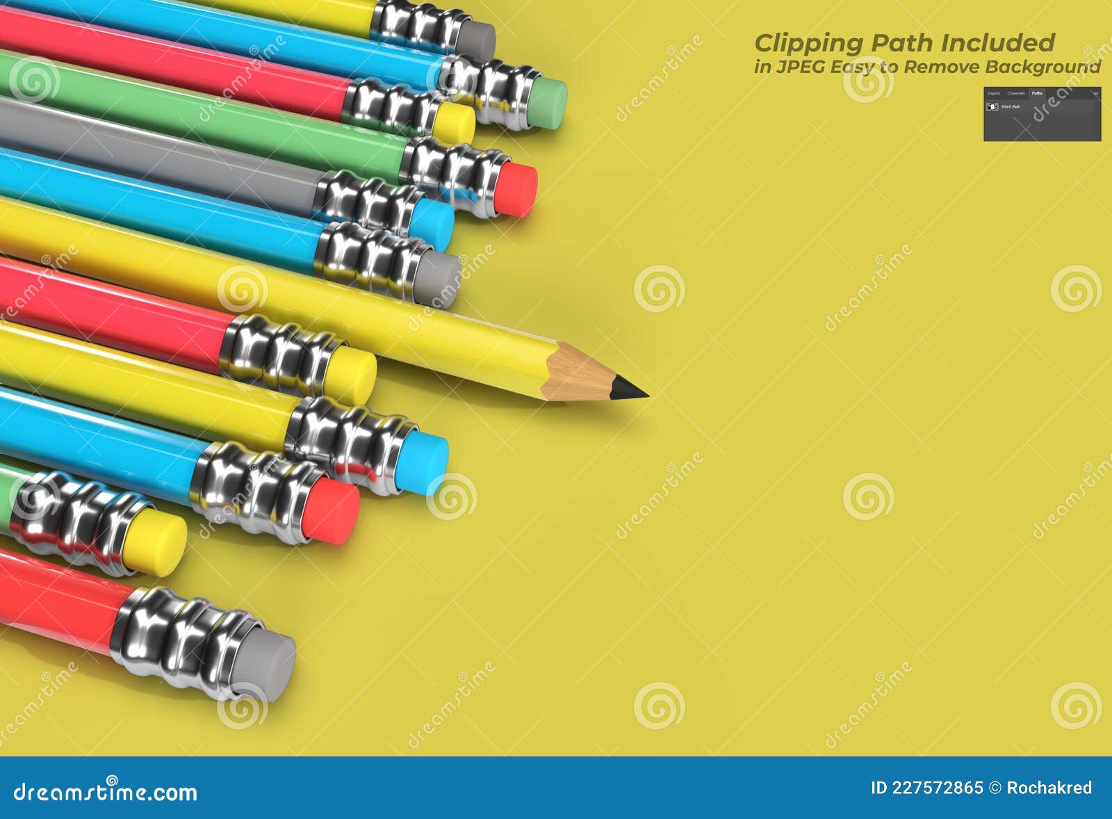 Pencils Collection Pen Tool Created Clipping Path Included in JPEG Easy ...
