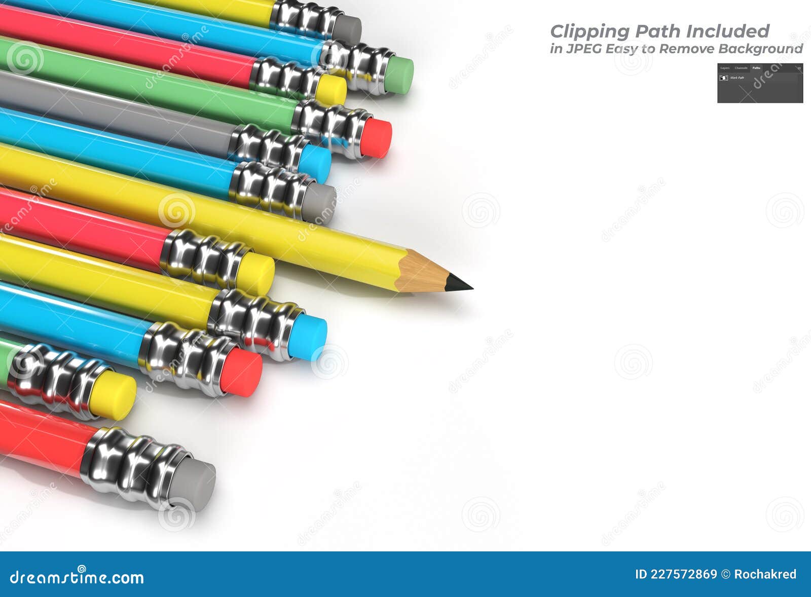 Pencils Collection Pen Tool Created Clipping Path Included in JPEG Easy ...