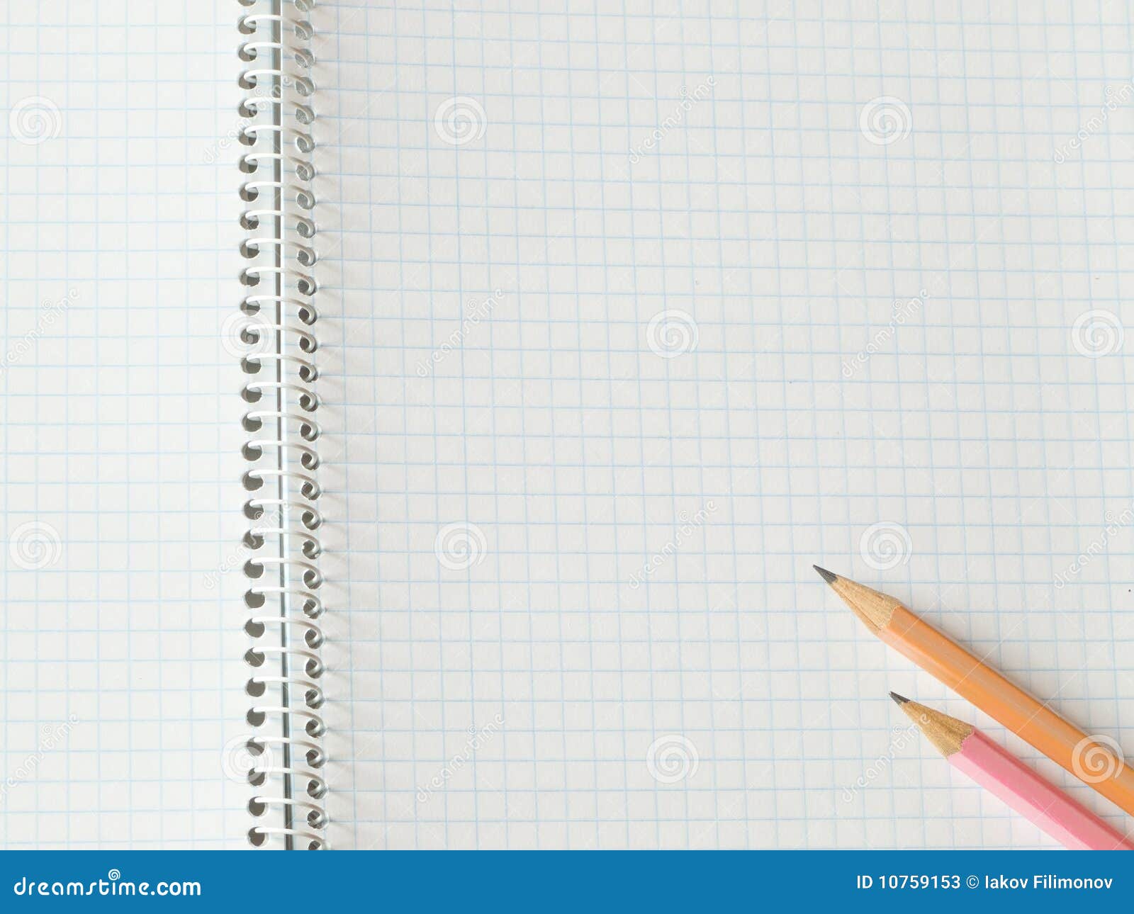 Pencils on copy-book stock image. Image of close, texture - 10759153