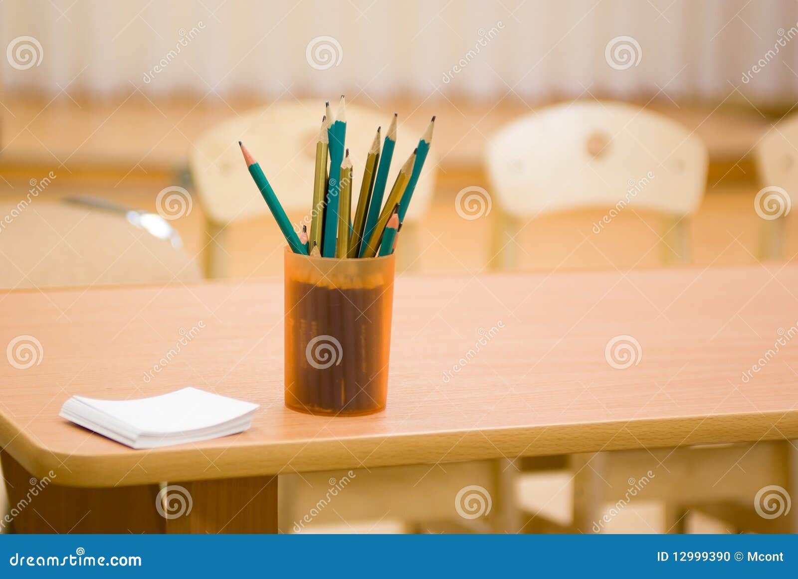 Pencils in a Cup on the Edge of the Table Stock Photo - Image of region ...
