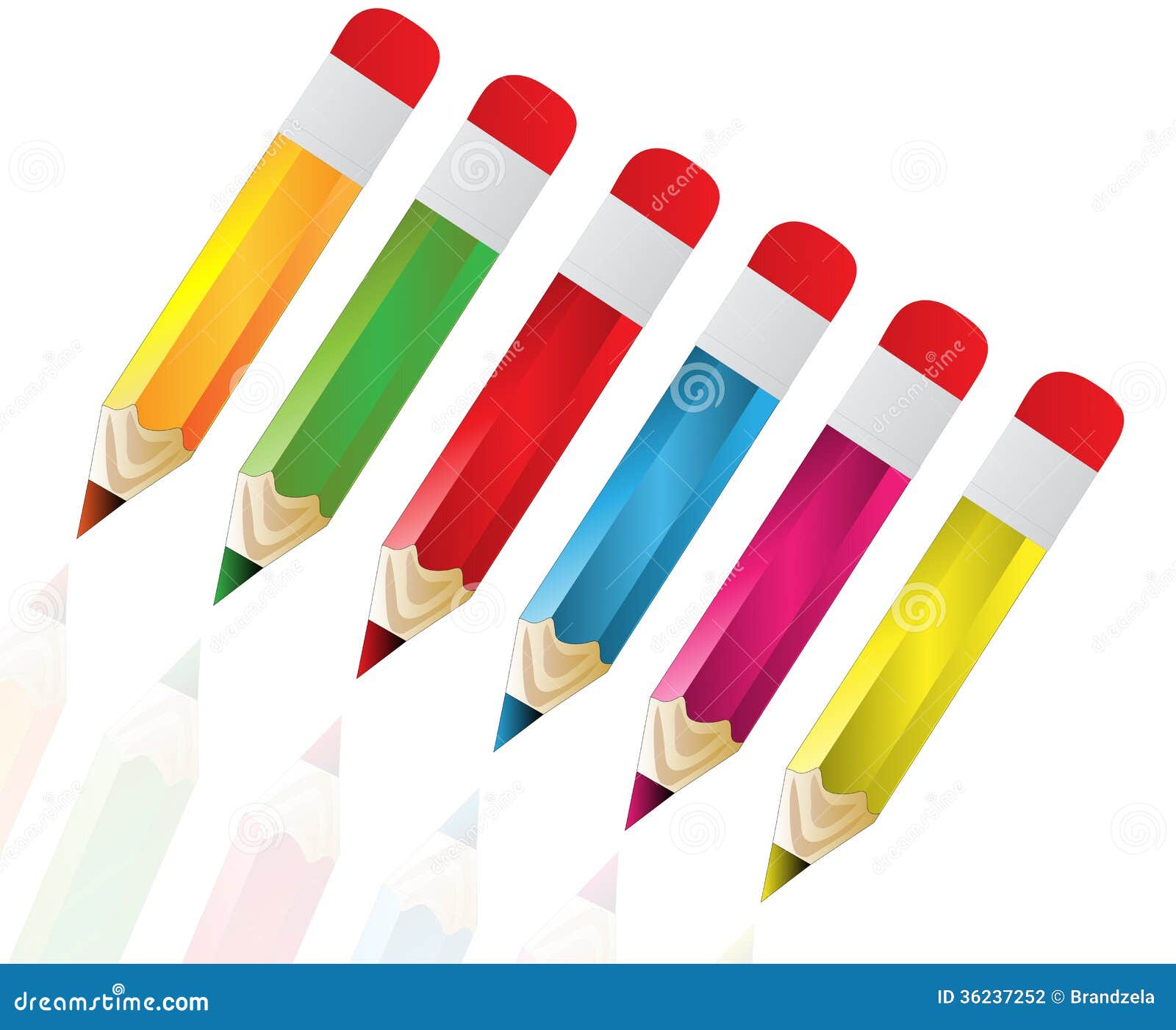 Pencils with Different Color Stock Vector - Illustration of color ...