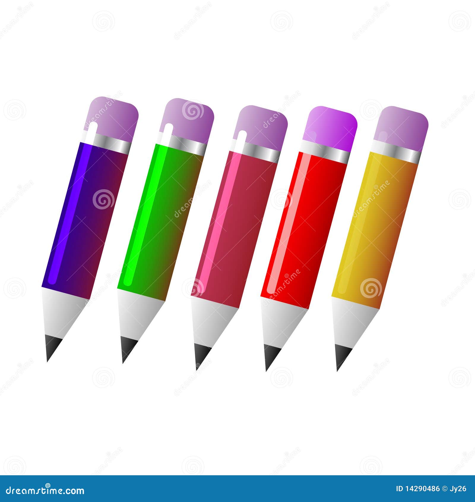Pencils in Different Colors Stock Vector - Illustration of creative ...