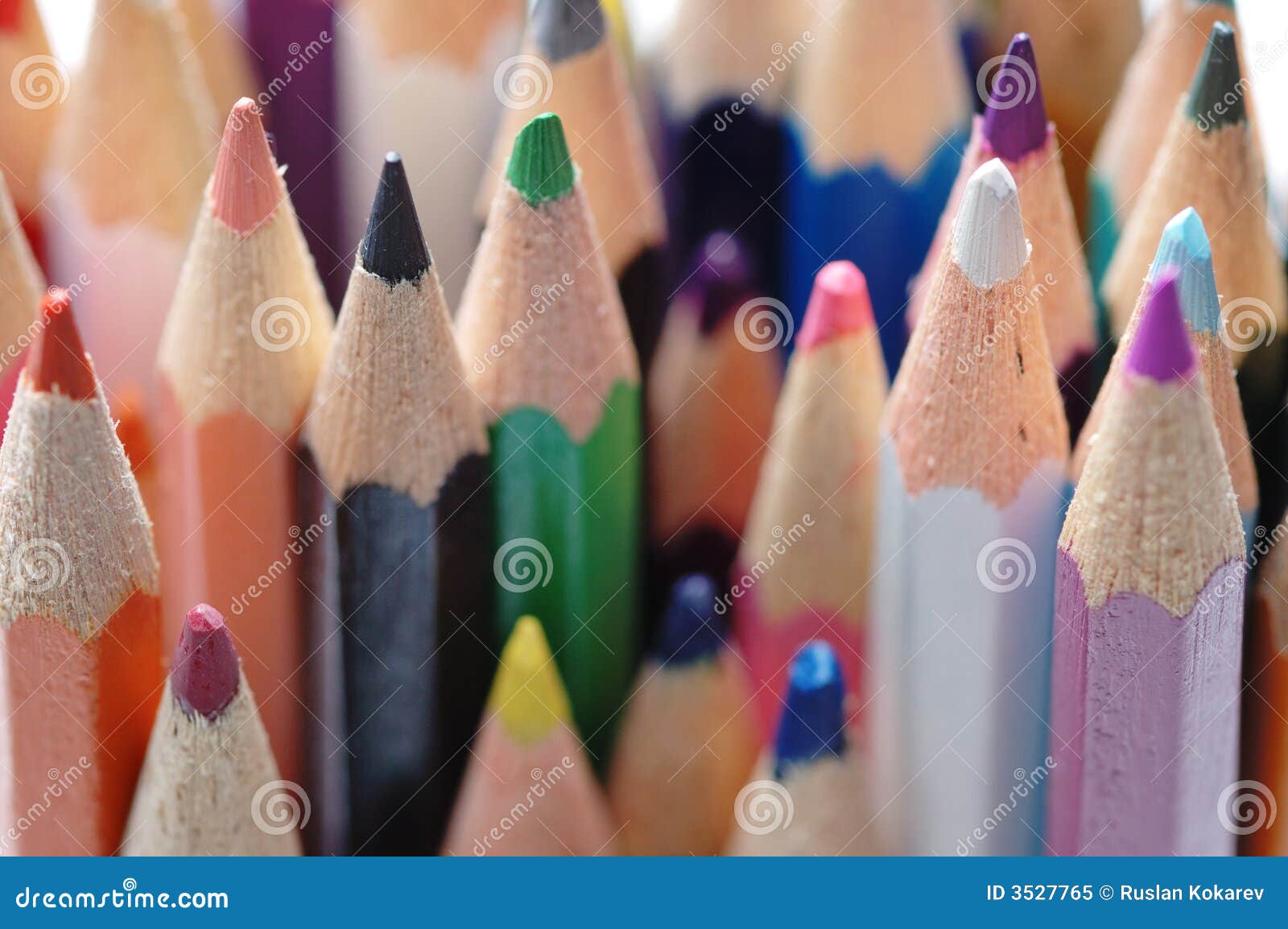 Pencils different colors stock image. Image of pencil - 3527765