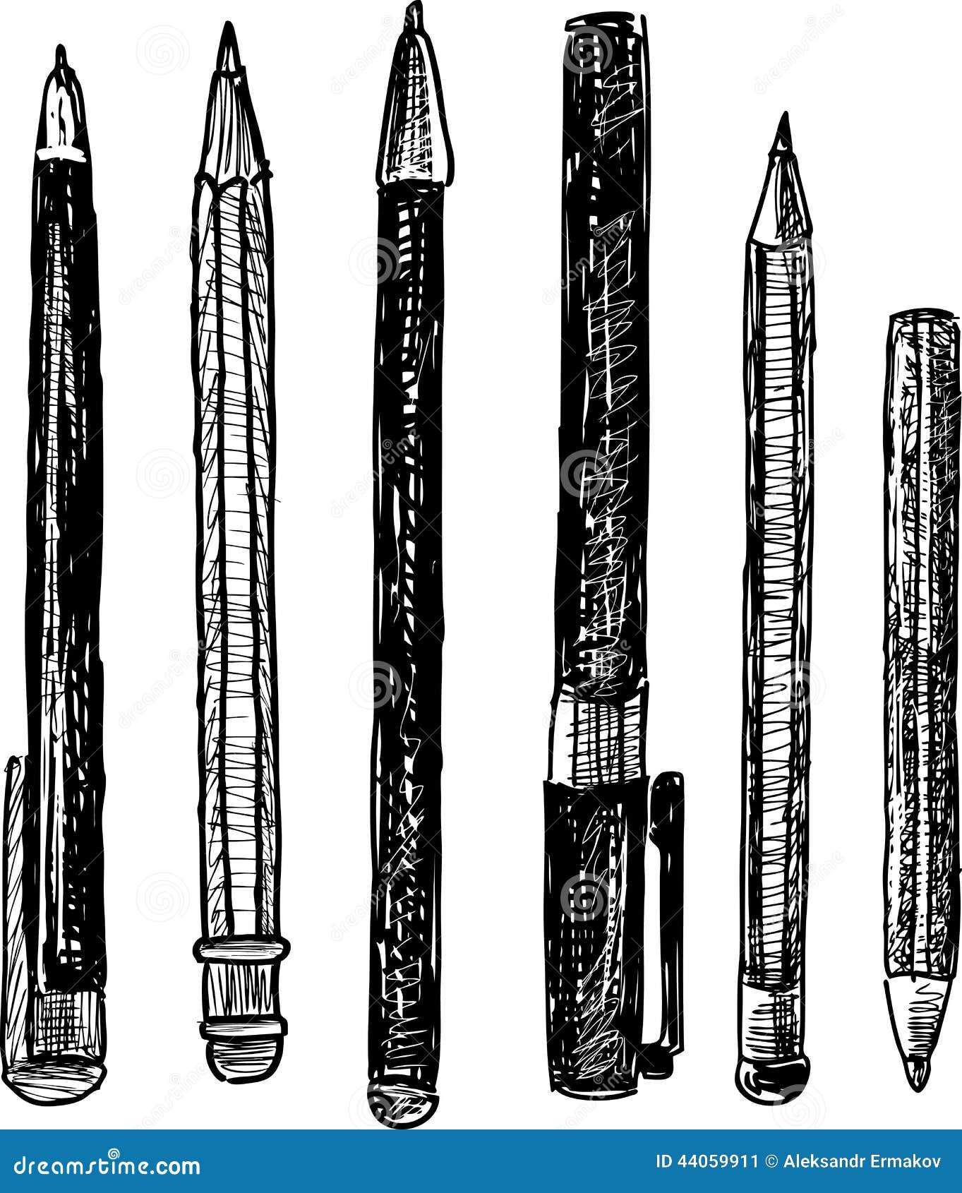 Pencils doodle stock vector. Illustration of writing - 44059911