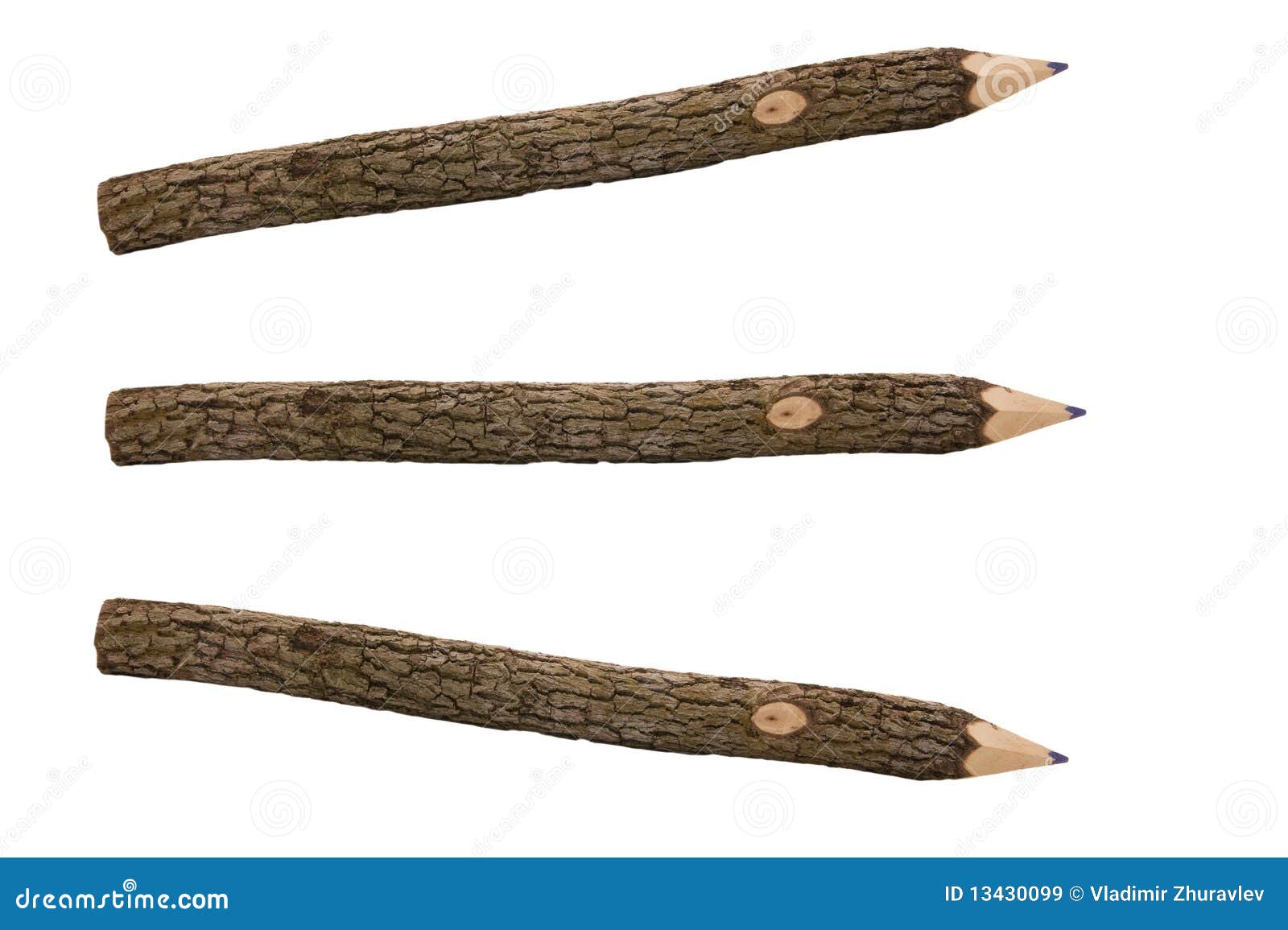 Pencils for Drawing from a Tree Branch Separately Stock Image - Image ...
