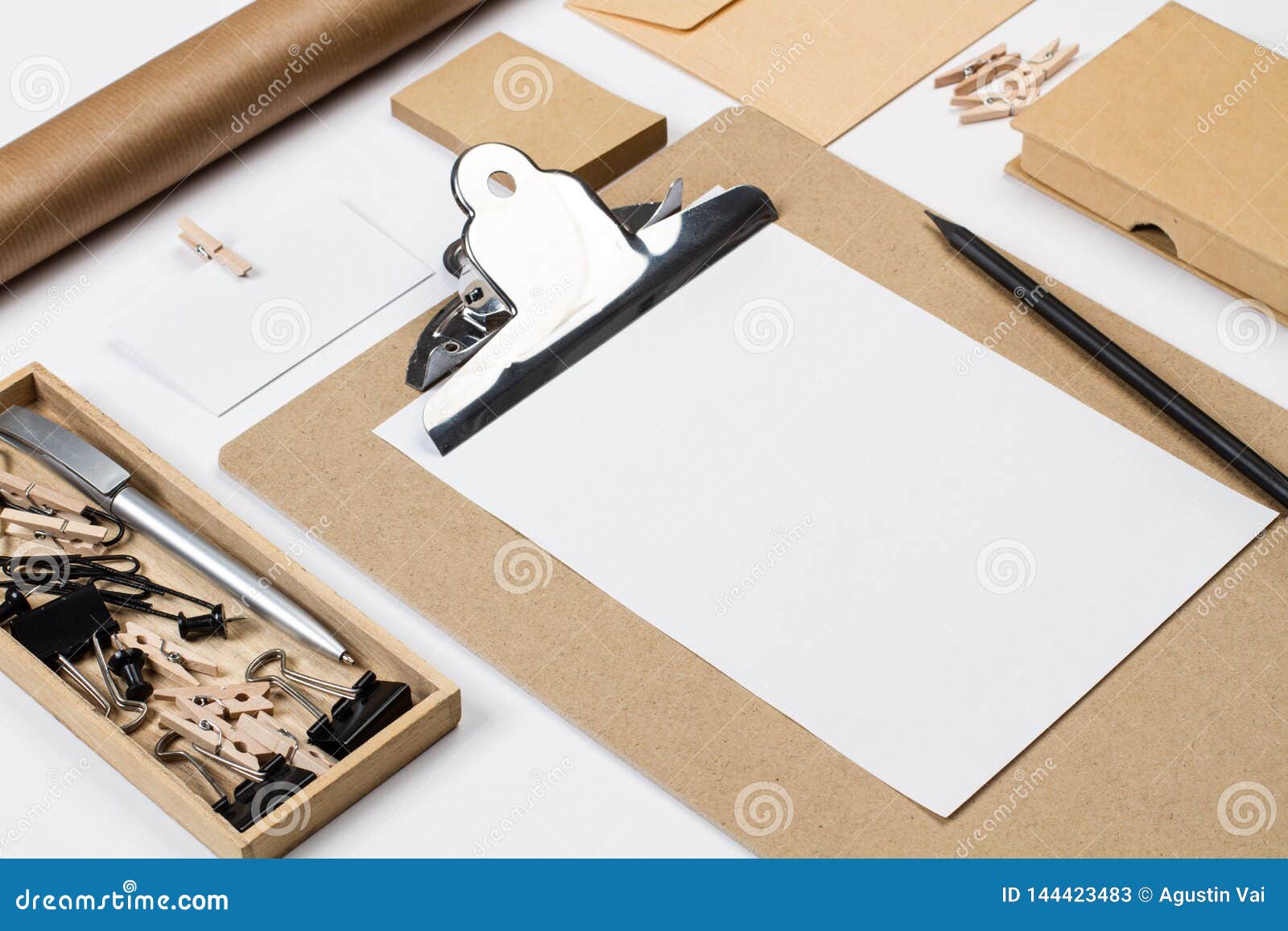 Pencils, Folder and Other Office Stuff Stock Image - Image of cactus ...