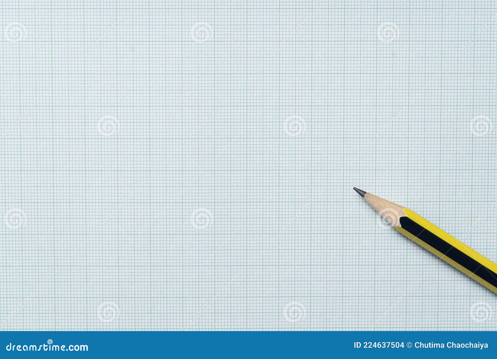 Pencils on Green Graph Paper, Study Research Science and Education ...