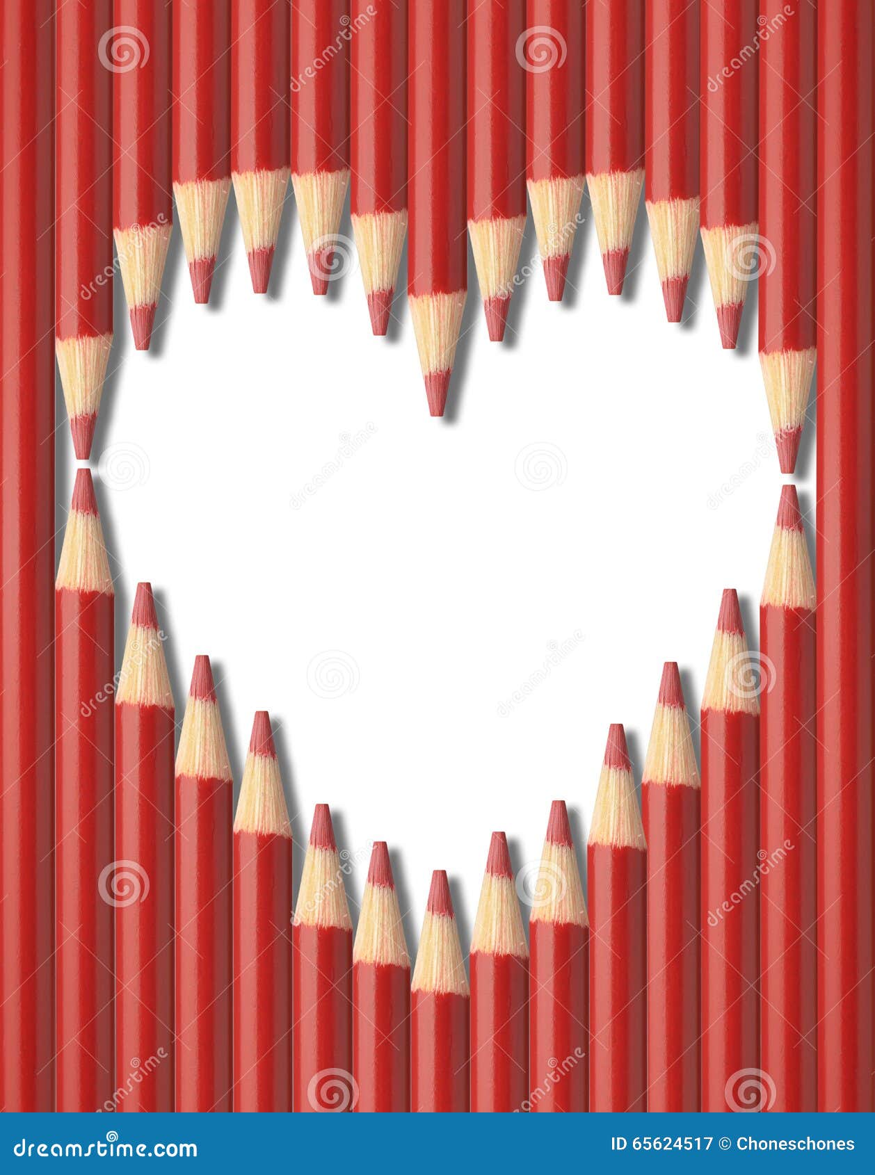 Pencils heart shape stock image. Image of recreation - 65624517