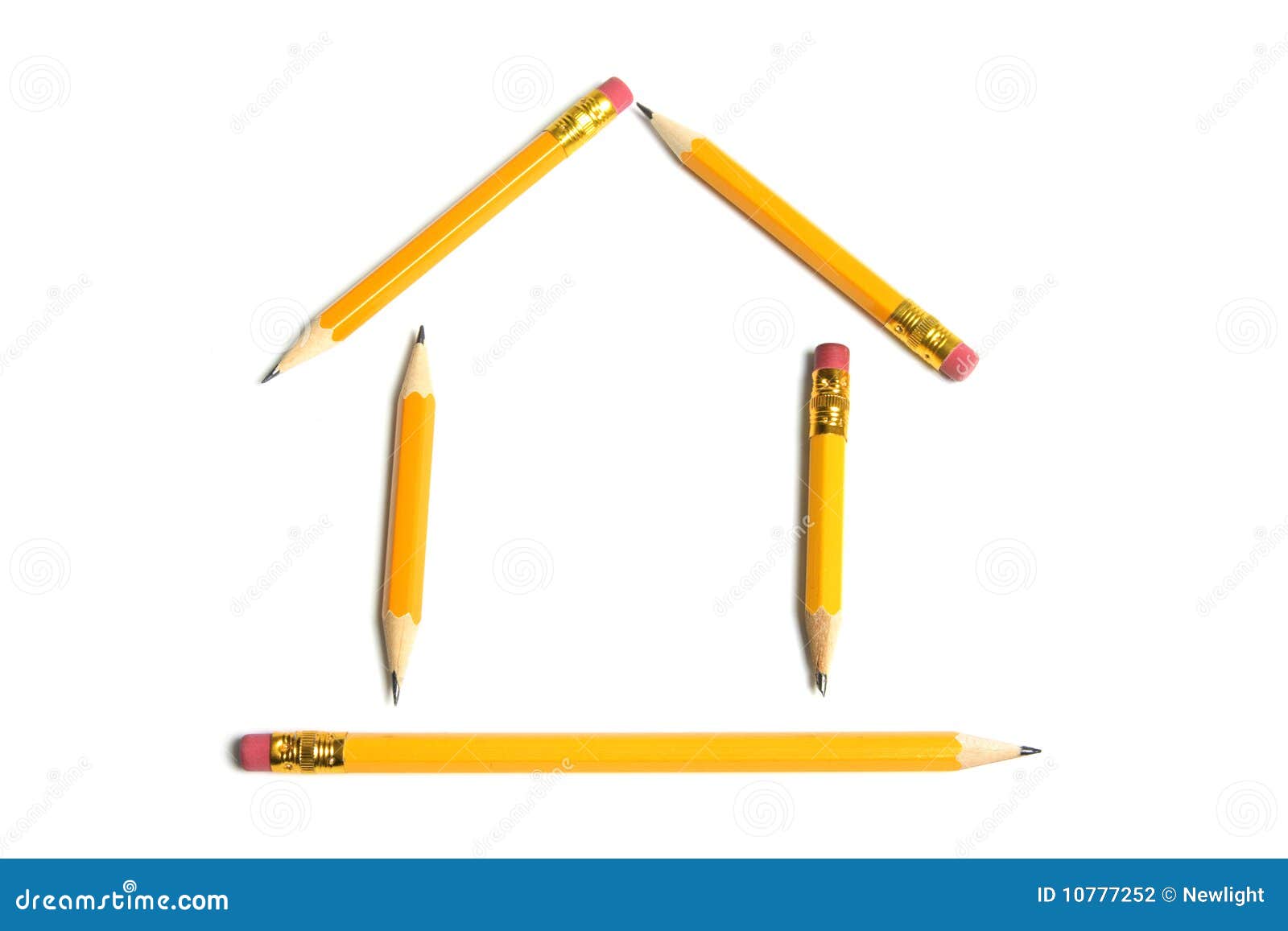 Pencils in House Shape stock photo. Image of shape, object - 10777252